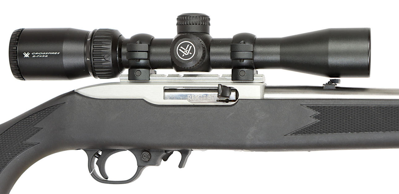 GUN WITH SILENCER, Semi-automatic, make Ruger, model 10/22 SS, caliber ...