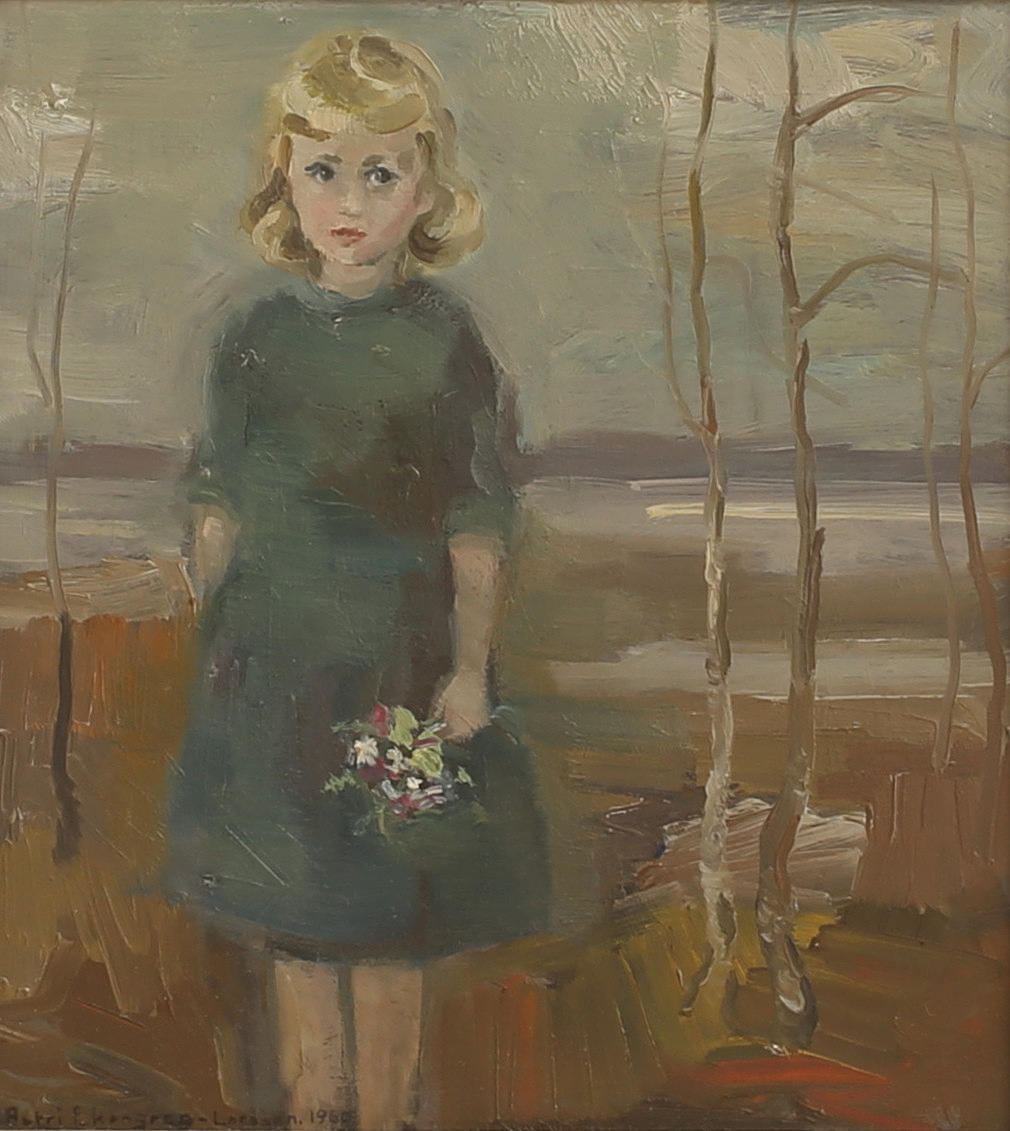 ASTRI EKENGREN LARSSON. Olja på pannå, signerad 1960. Konst - Måleri ...
