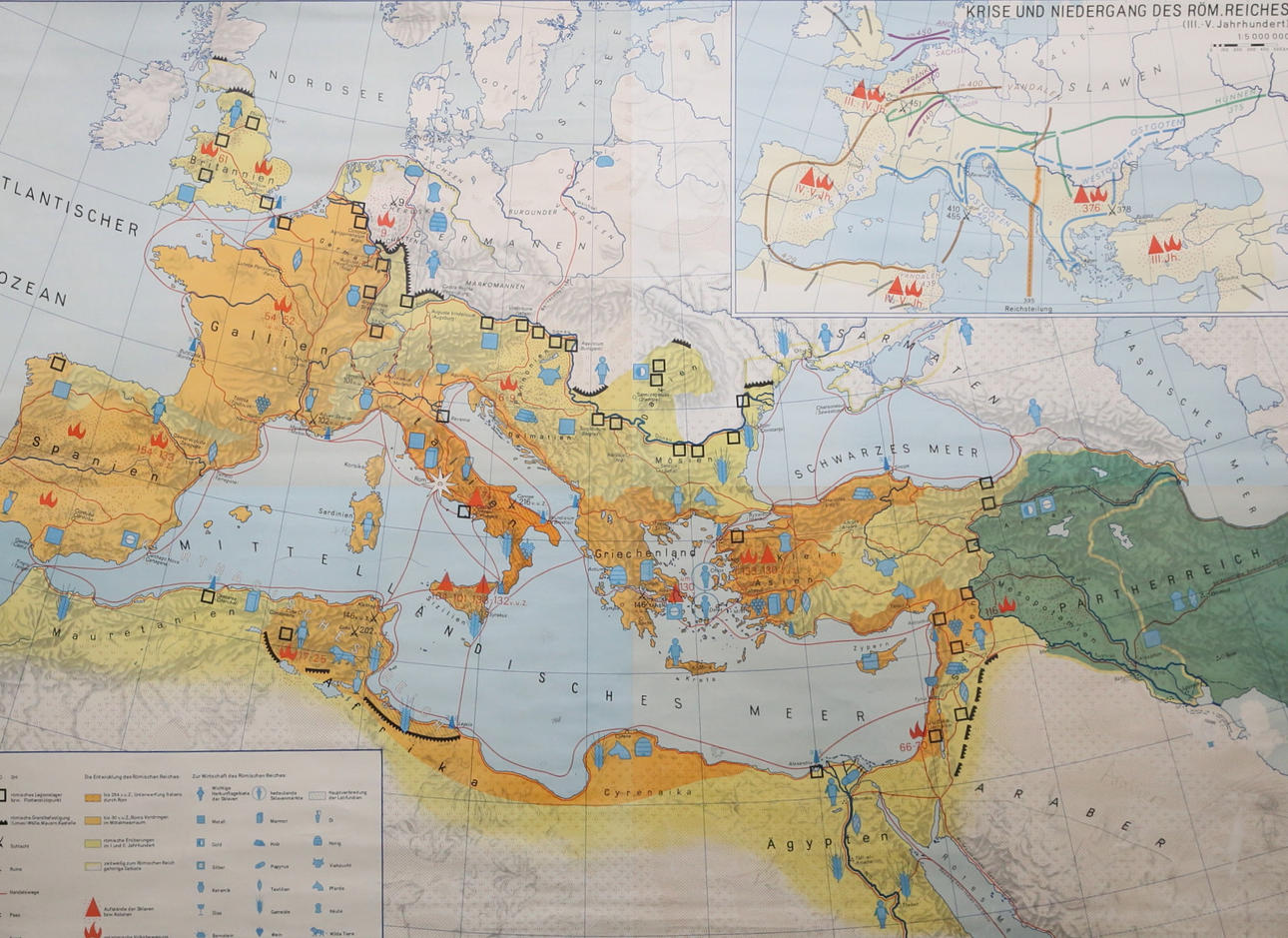 SKOLKARTA, Romerska riket. Böcker, Kartor & Handskrifter - Kartor ...