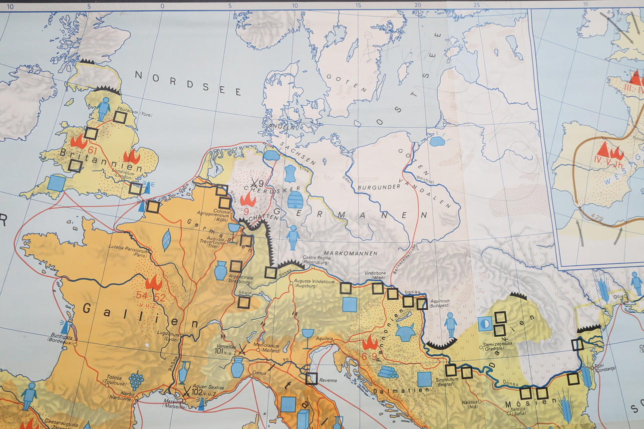 SKOLKARTA, Romerska riket. Böcker, Kartor & Handskrifter - Kartor ...