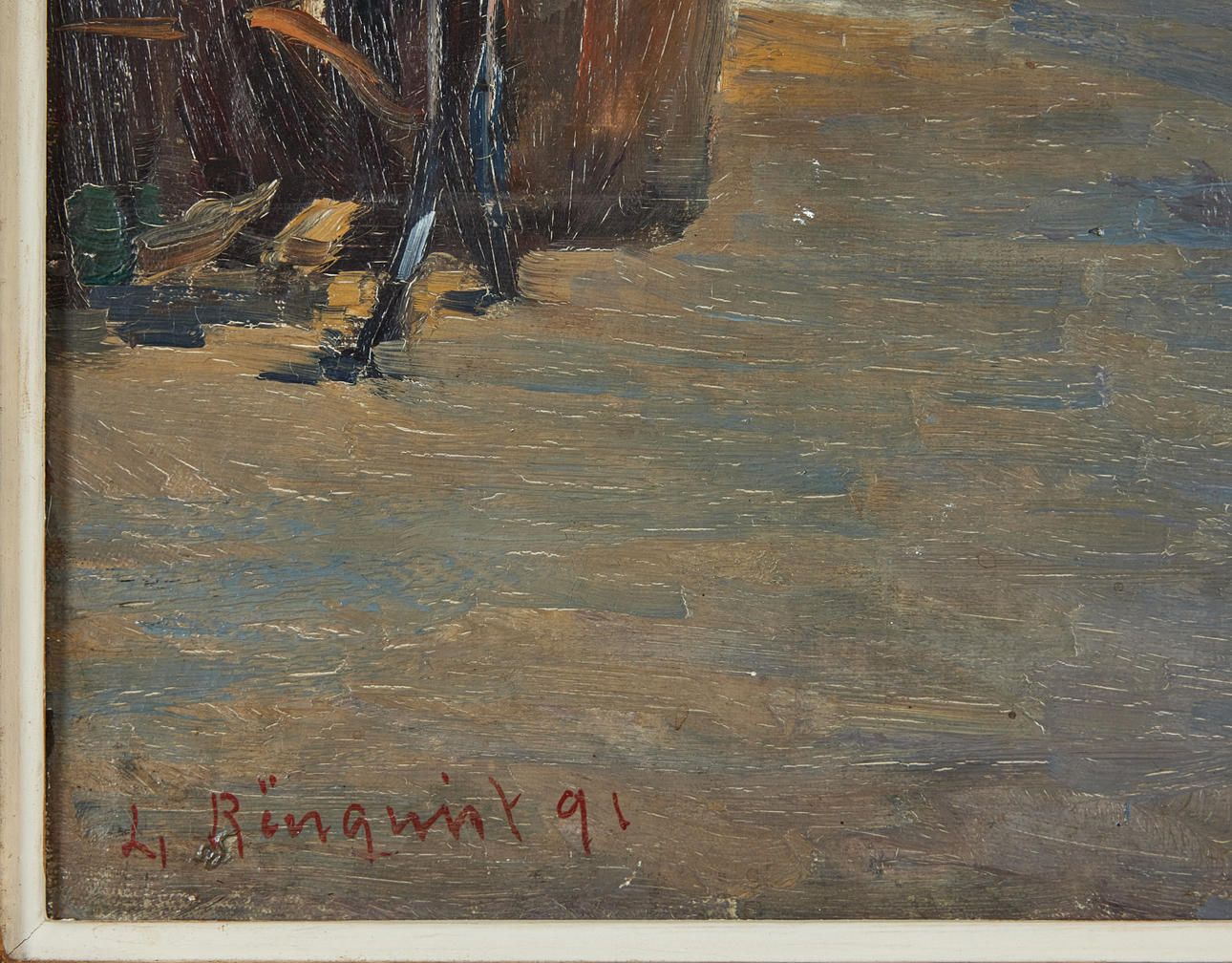 LOTTEN RÖNQUIST. "Pantboden". Konst - Måleri - Auctionet