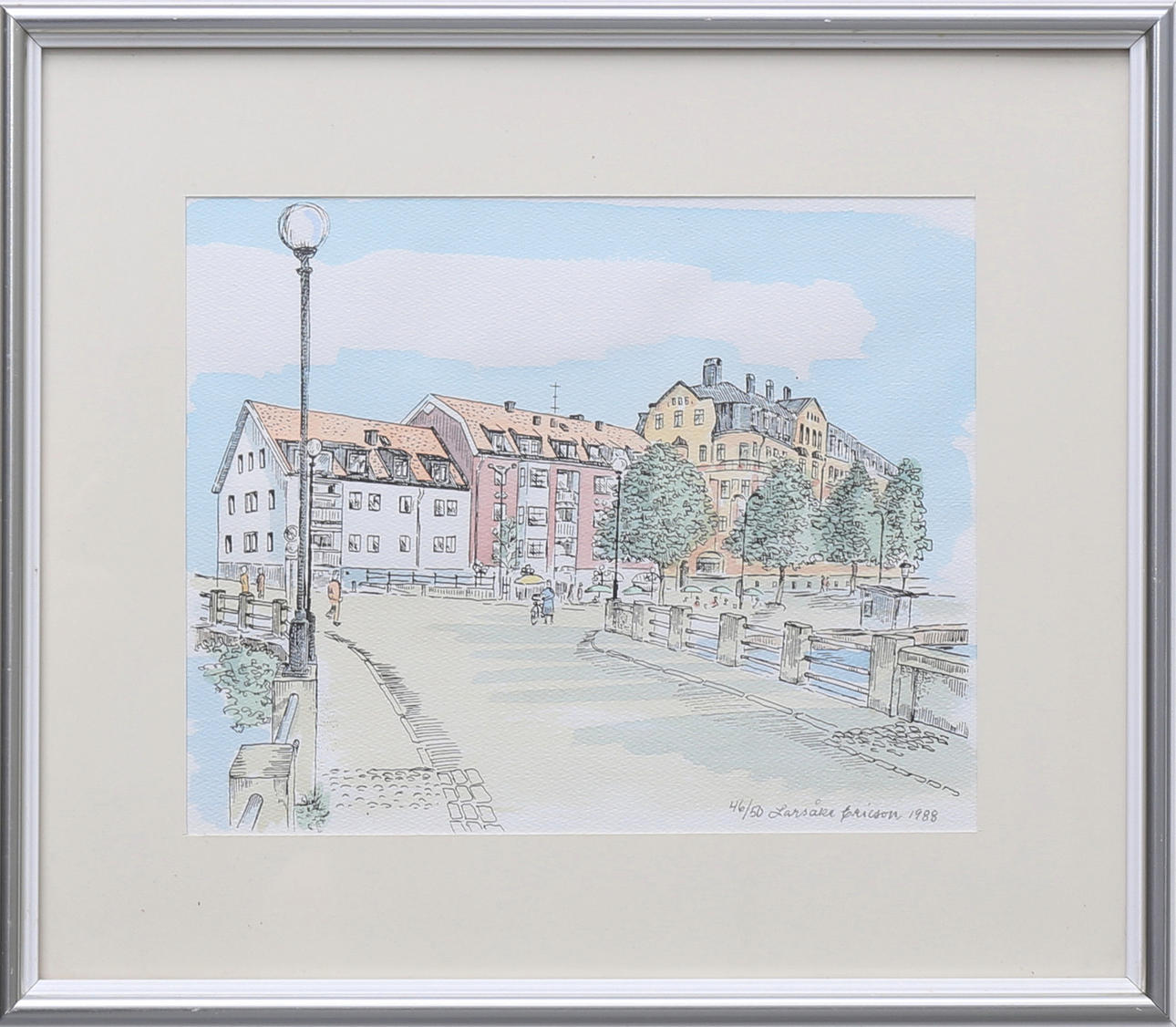 LARS ÅKE ERICSON. Motiv från Västervik. Färglitografi, signerad och ...