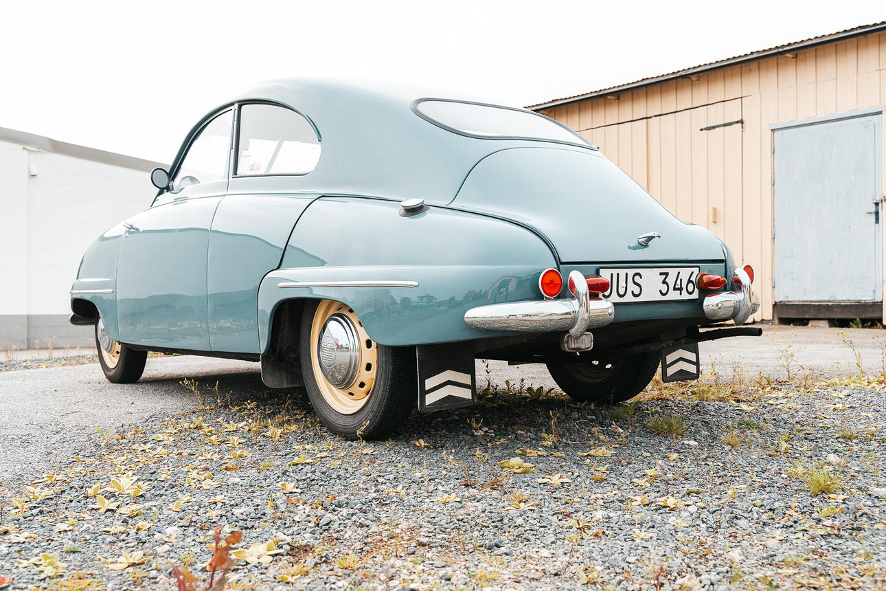 SAAB, modell 92B DeLux, årsmodell 1954, Trollhättan, Sverige. Fordon ...
