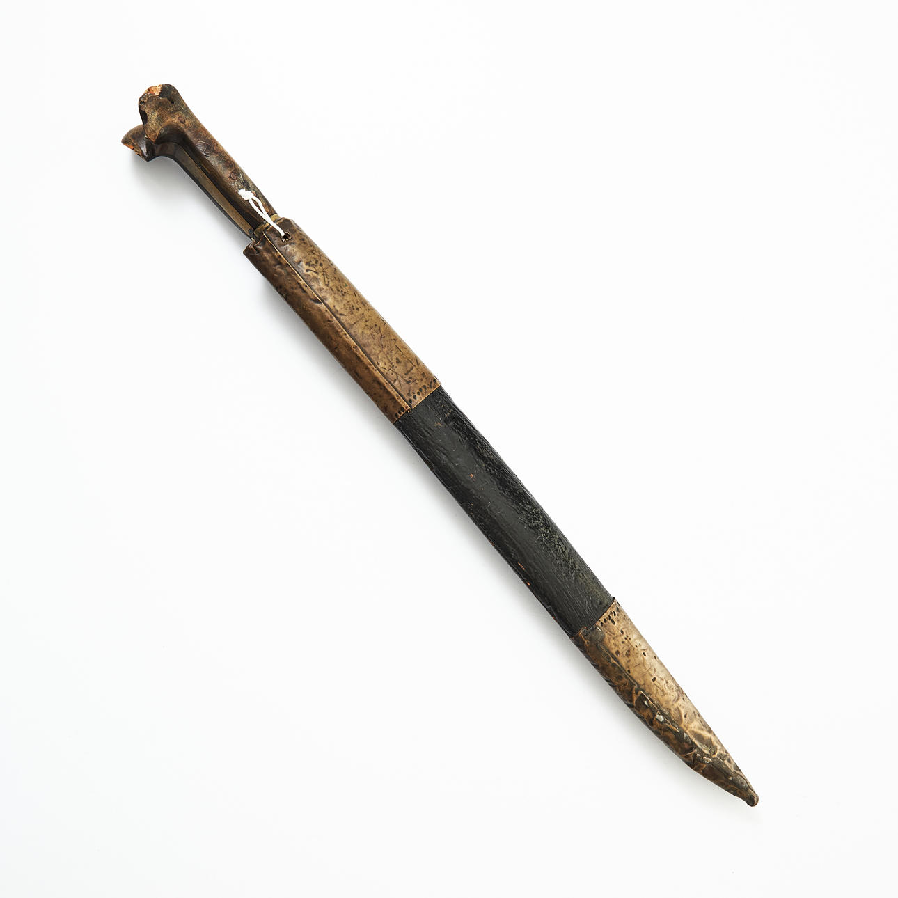 YATAGAN, Ottoman Empire, circa 1900, rolling pin in horn, details in ...