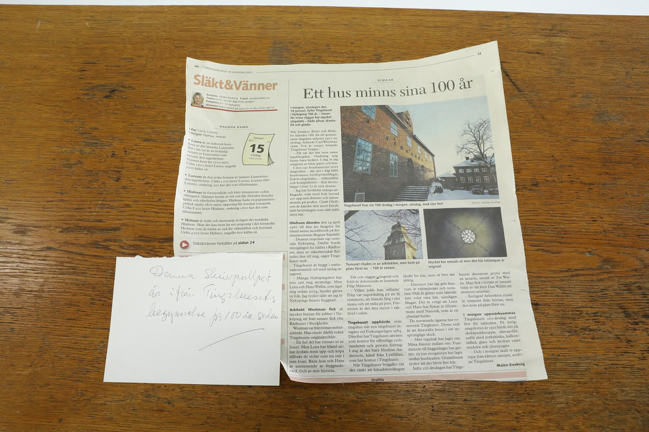 SKRIVPULPET, ritad av arkitekt Carl Westman, nationalromantik/jugend ...