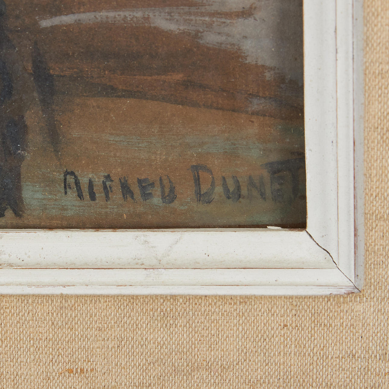 ALFRED DUNET (1889-1939). Kaupunkikuva, guassi paperille, signeerattu ...