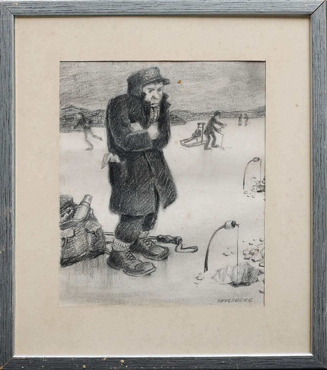 HARALD SKOGSBERG. Teckningar, 4 st,signerade. Konst - Måleri - Auctionet