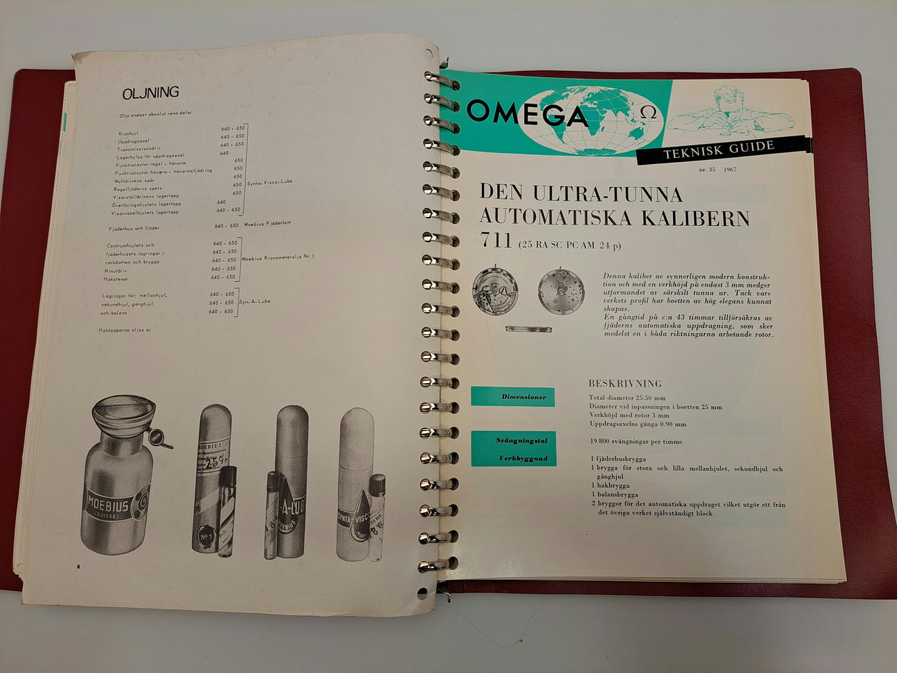 TEKNISK GUIDE, Omega, 1950/60-tal. Böcker, Kartor & Handskrifter ...