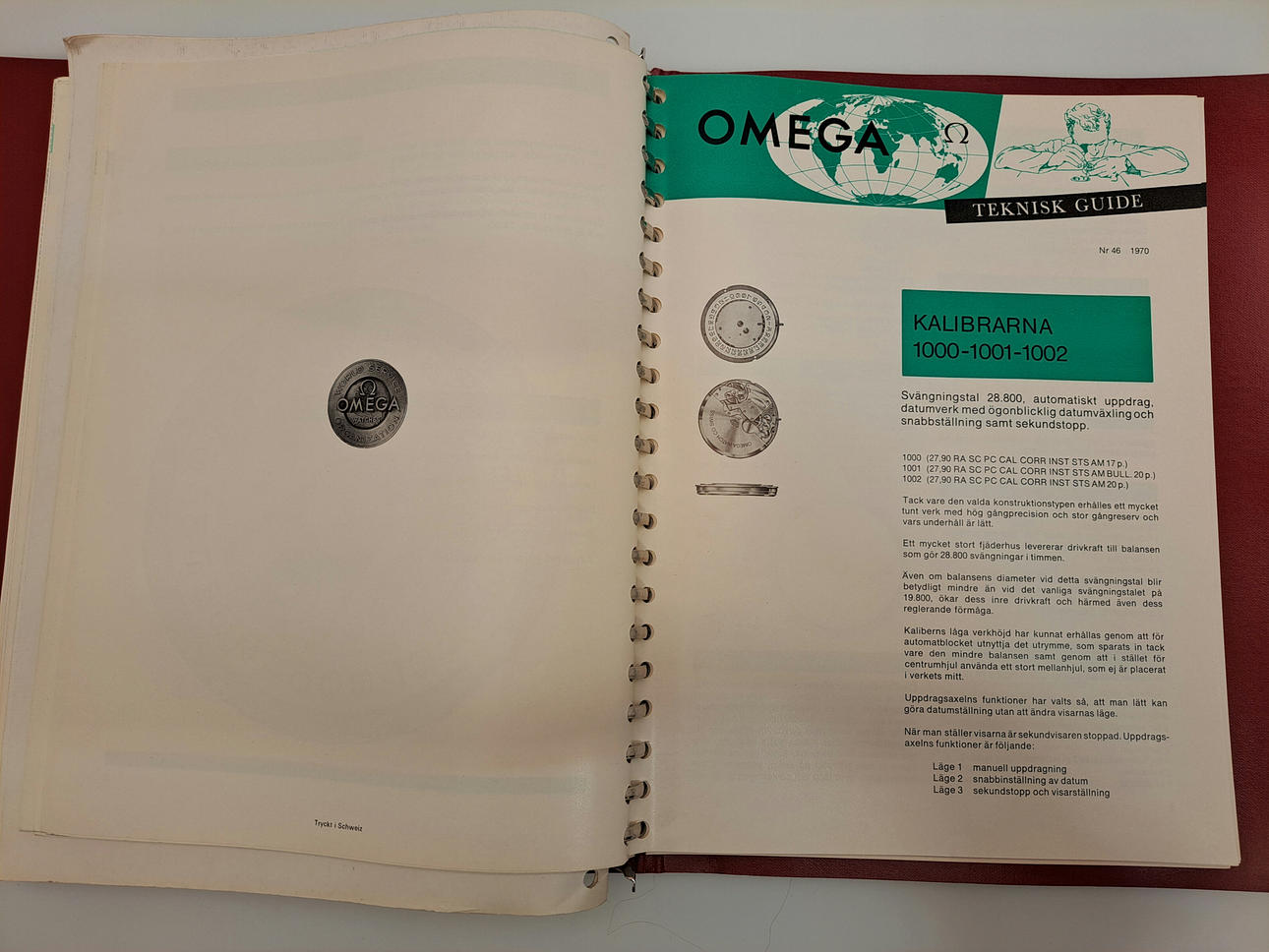 TEKNISK GUIDE, Omega, 1950/60-tal. Böcker, Kartor & Handskrifter ...