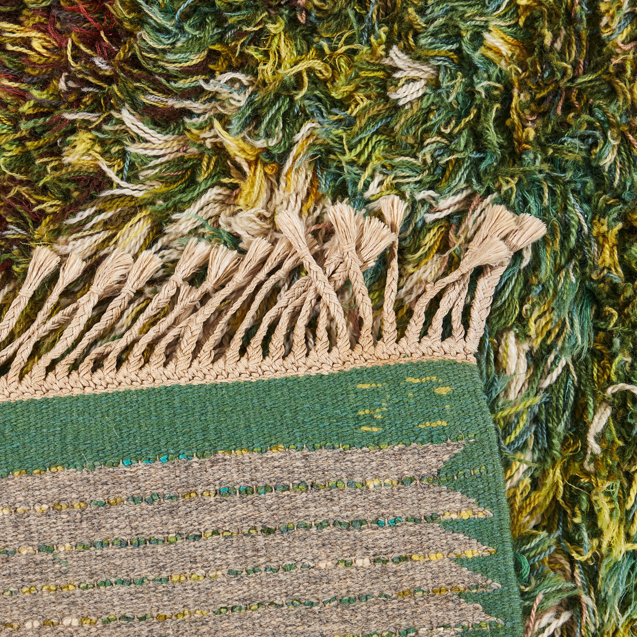 RYAMATTA, 60-tal, med vägghängning. Mattor & Textil - Mattor - Auctionet