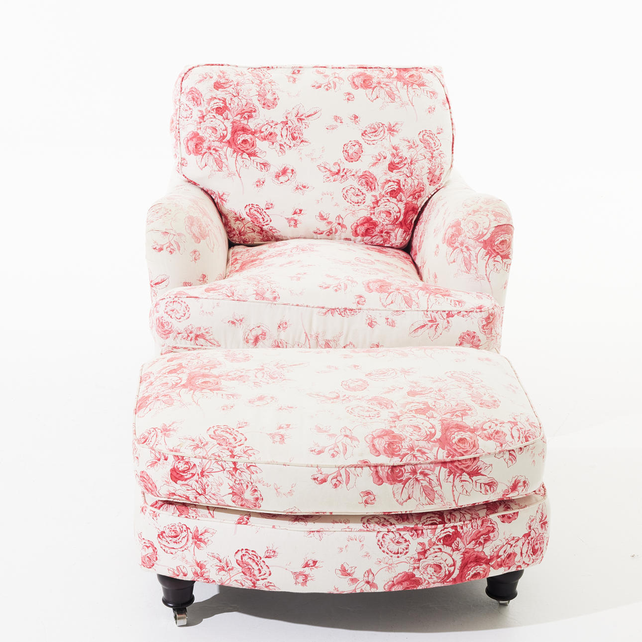 ENGLESSON. Fåtölj med fotpall, Howard, large modell, lösa sitt och ...