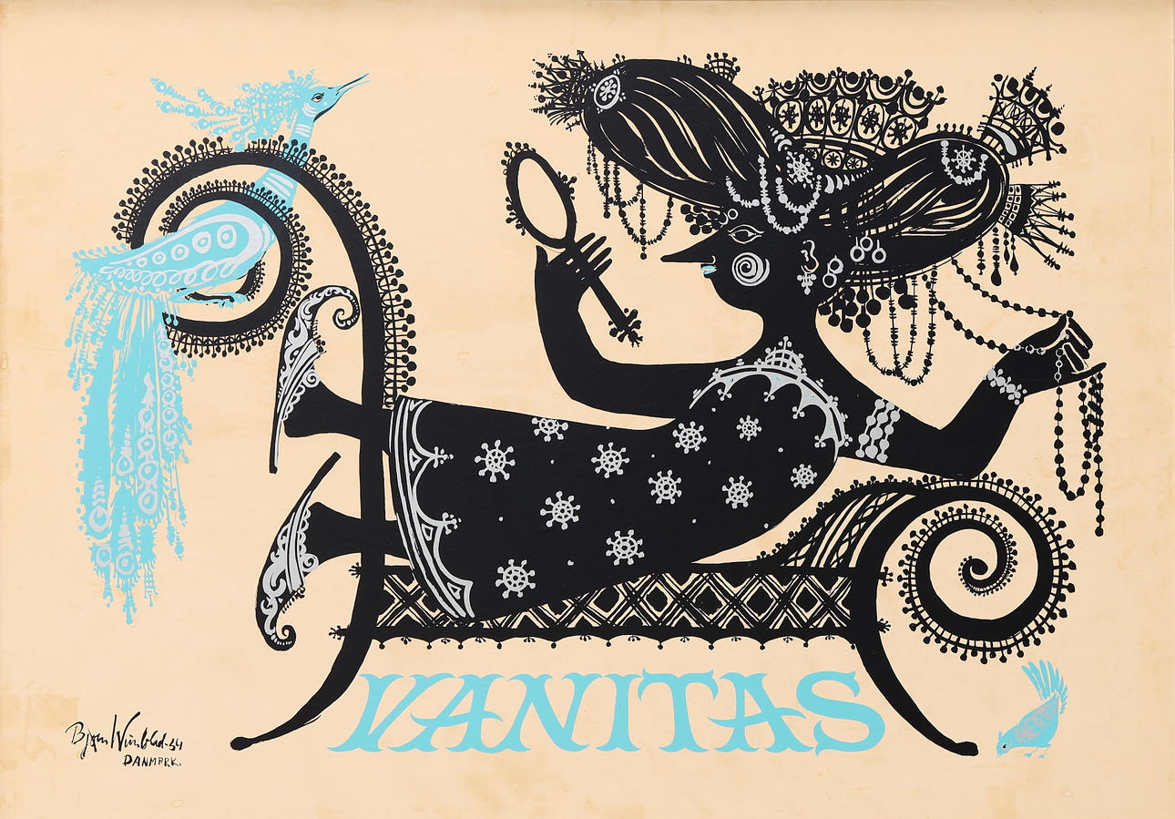 BJØRN WIINBLAD. “Vanitas”, print on cardboard, 1954. Art - Other ...