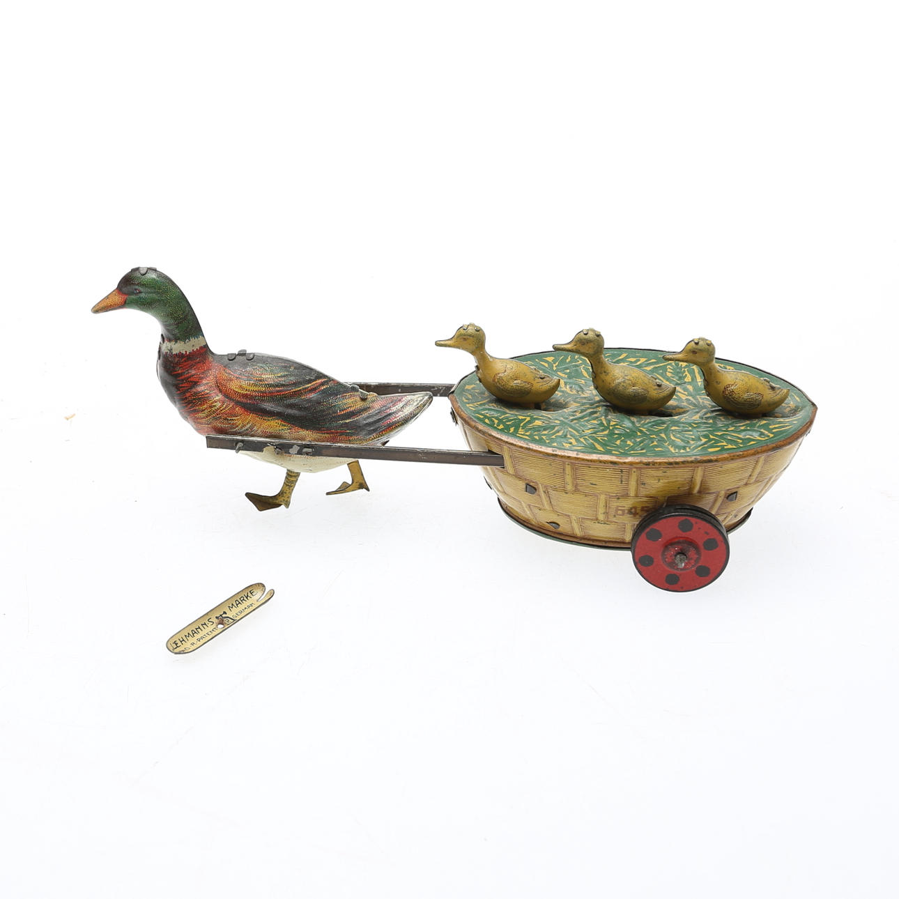 A Lehmann Quack-Quack metal toy, mechanical, in original box, early ...