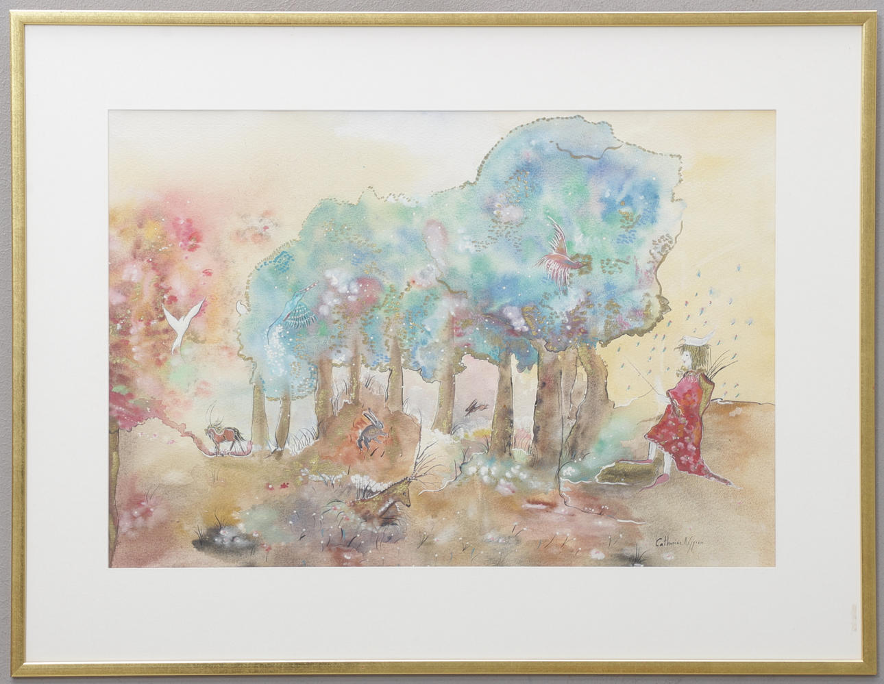 CATHERINE NYGREN. Figurkomposition, blandteknik, signerad. Konst ...