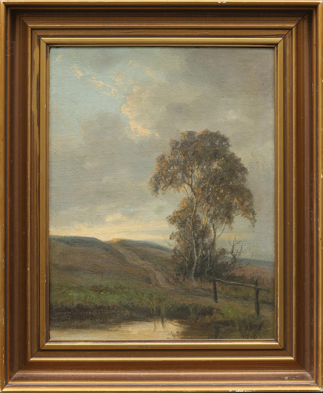 ALFRED BROGE, (DANMARK 1870-1955). Landskap, olja på duk, signerad ...