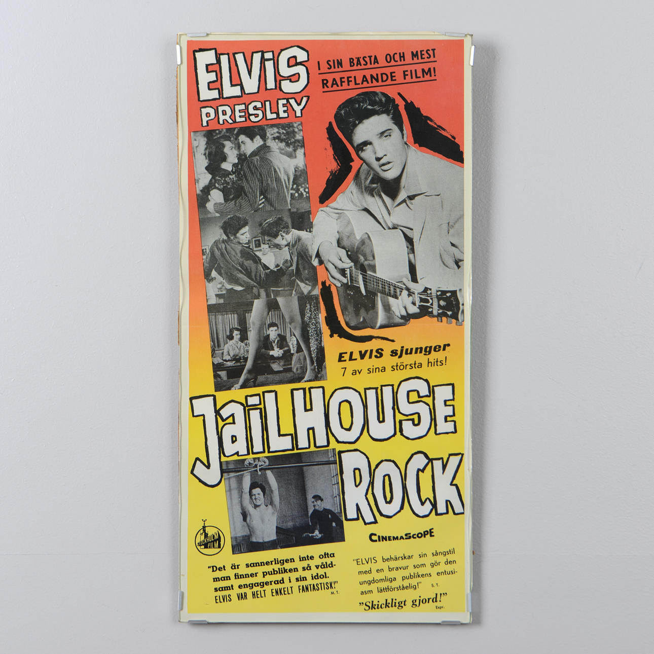 AFFISCH, Elvis Presley, Jailhouse Rock, Walter Bjorne, Stockholm Film ...