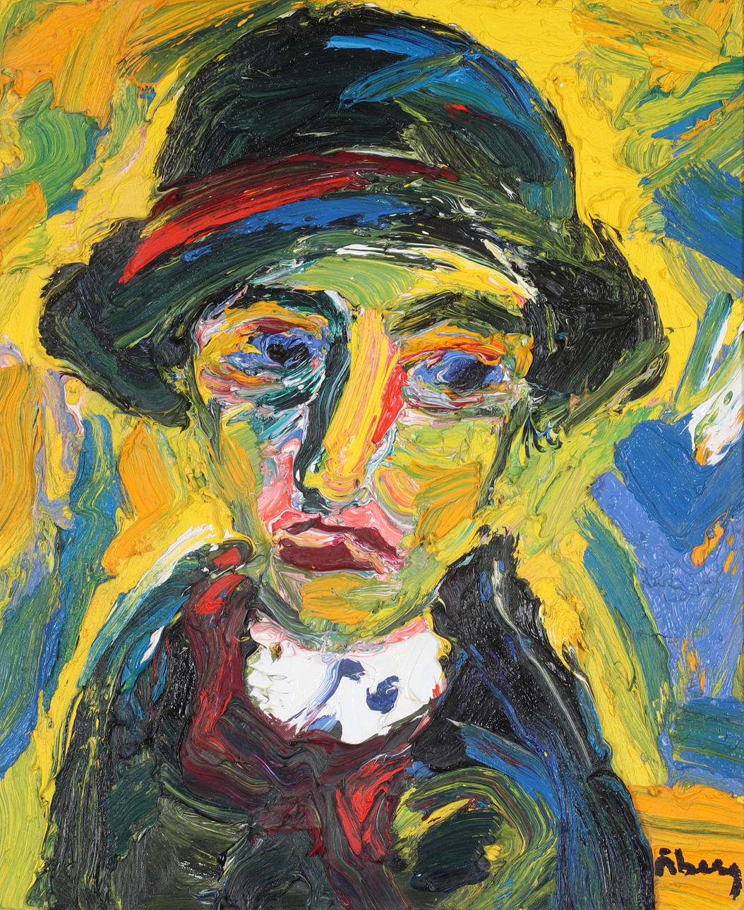 BENGT ÅBERG. Johan Alfred Johansson, olja på duk, signerad. Konst ...