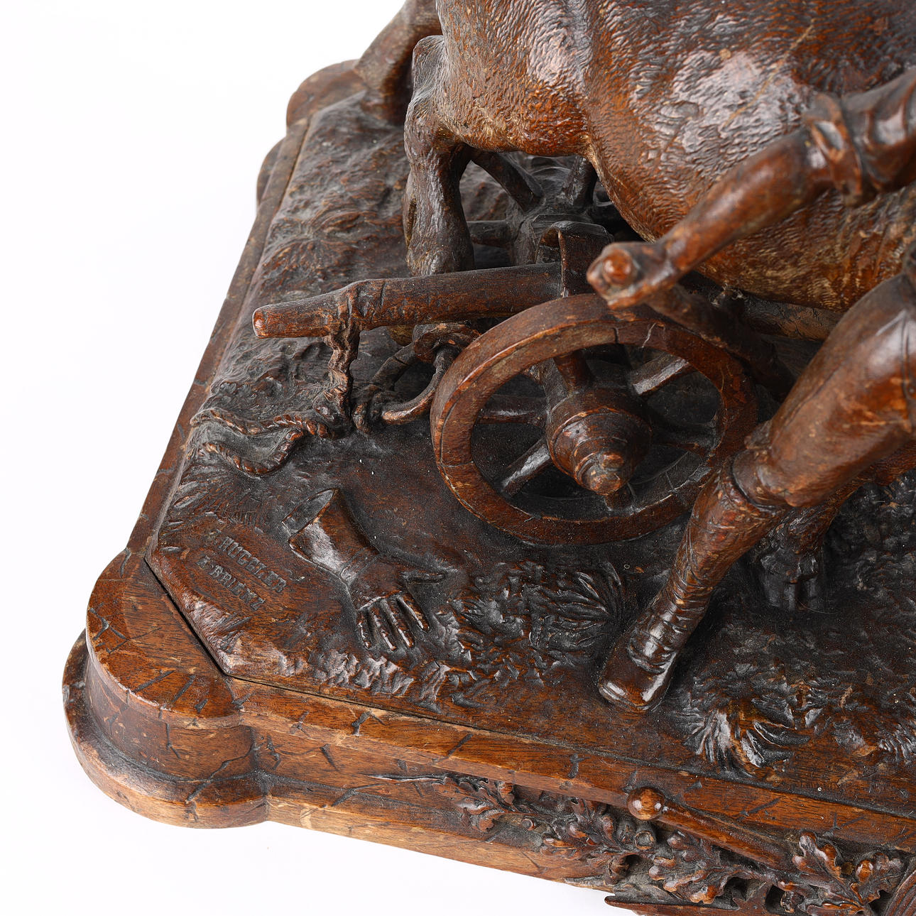 JOHAN HUGGLER 1834-1913, träskulptur, signerad J. Huggler a Brienz ...