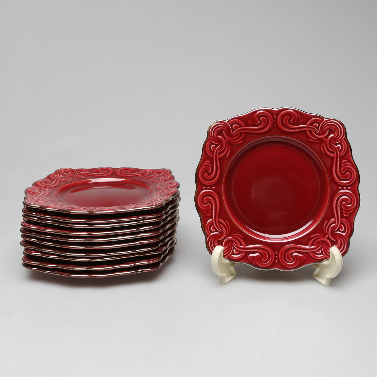 ARTHUR PERCY. ASSIETTER, 11 st, porslin, 'Gefle, 1900-tal. Keramik ...