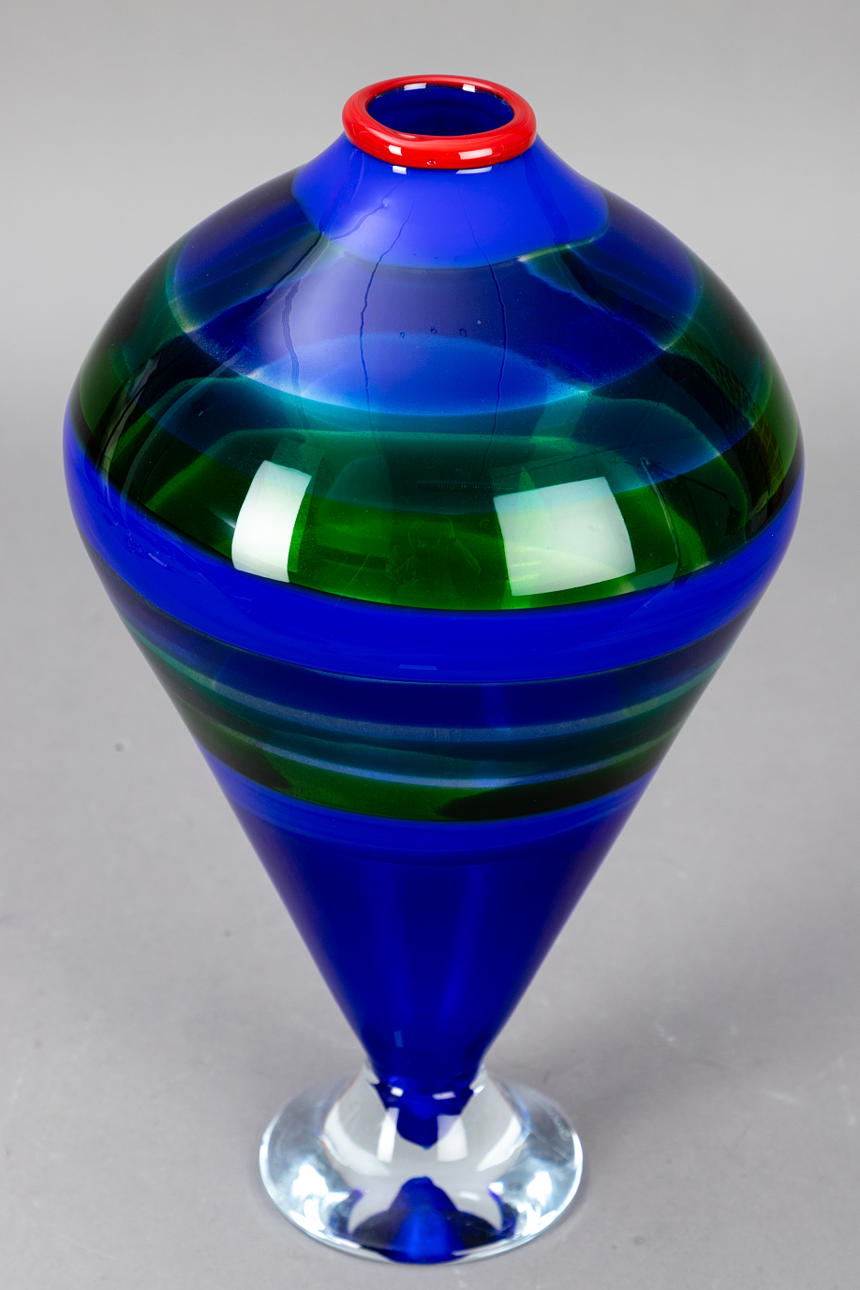BERIT JOHANSSON. Large glass vase, Salviati, Murano, 1992. Glass - Art ...
