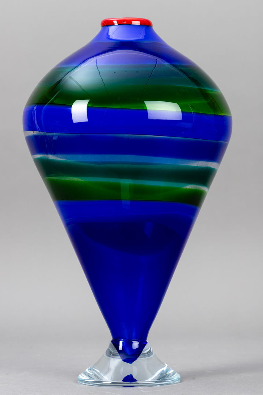 BERIT JOHANSSON. Large glass vase, Salviati, Murano, 1992. Glass - Art ...