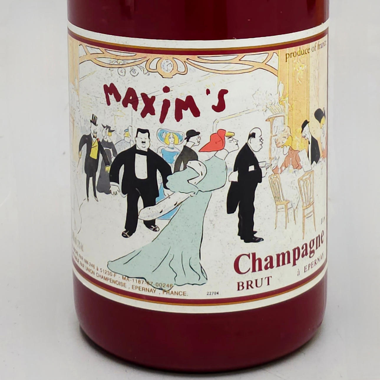 MAXIM'S, PARIS. LARGE 3000 ML BOTTLE OF CHAMPAGNE BRUT, LETTER AND ...