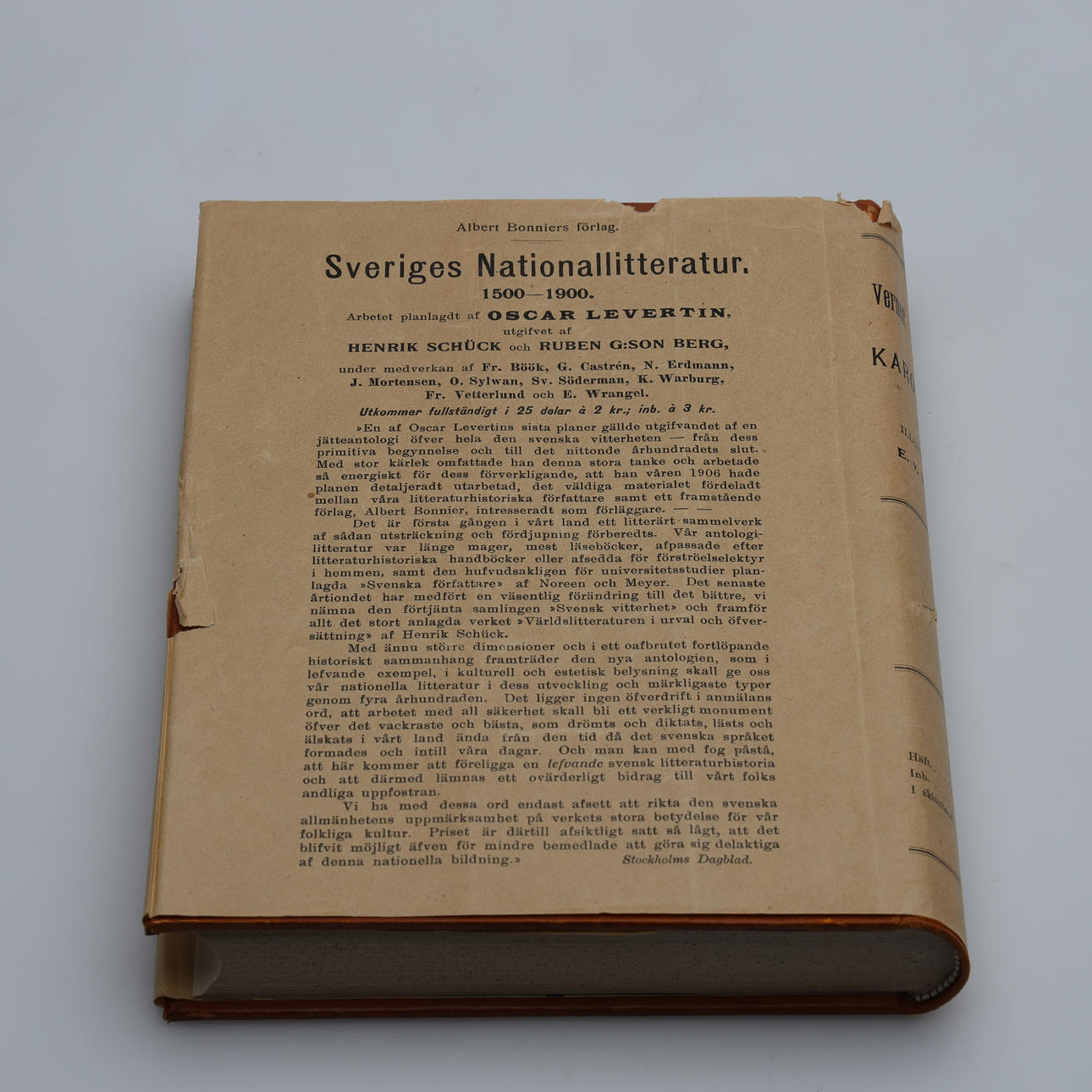 KAROLINERNA första samlingen, Verner Von Heidenstam. Böcker, Kartor ...