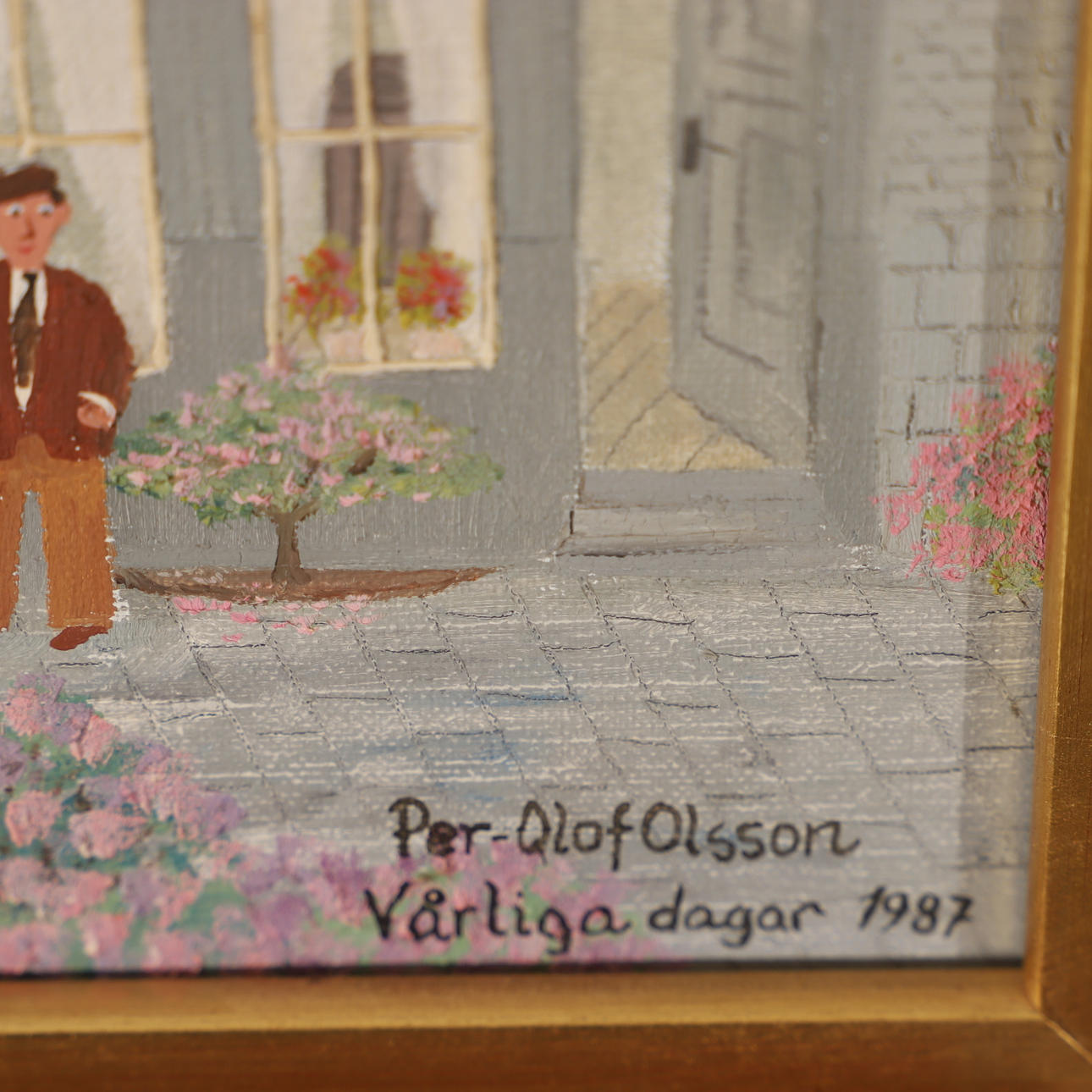 PER-OLOF OLSSON. "Vårliga dagar 1987", olja på duk, signerad. Konst ...