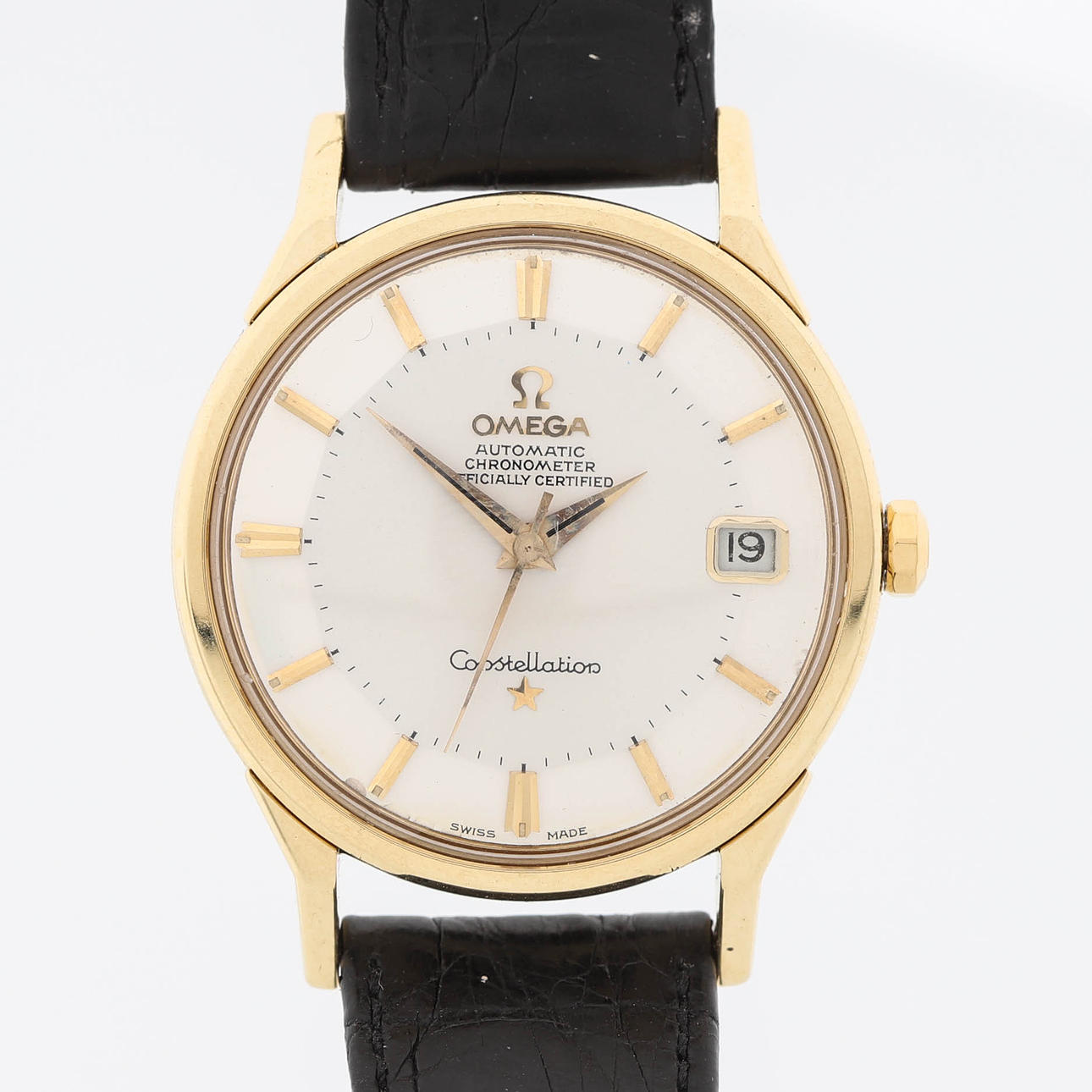 OMEGA CONSTELLATION, wristwatch. 18k gold, automatic, date, 1970s ...