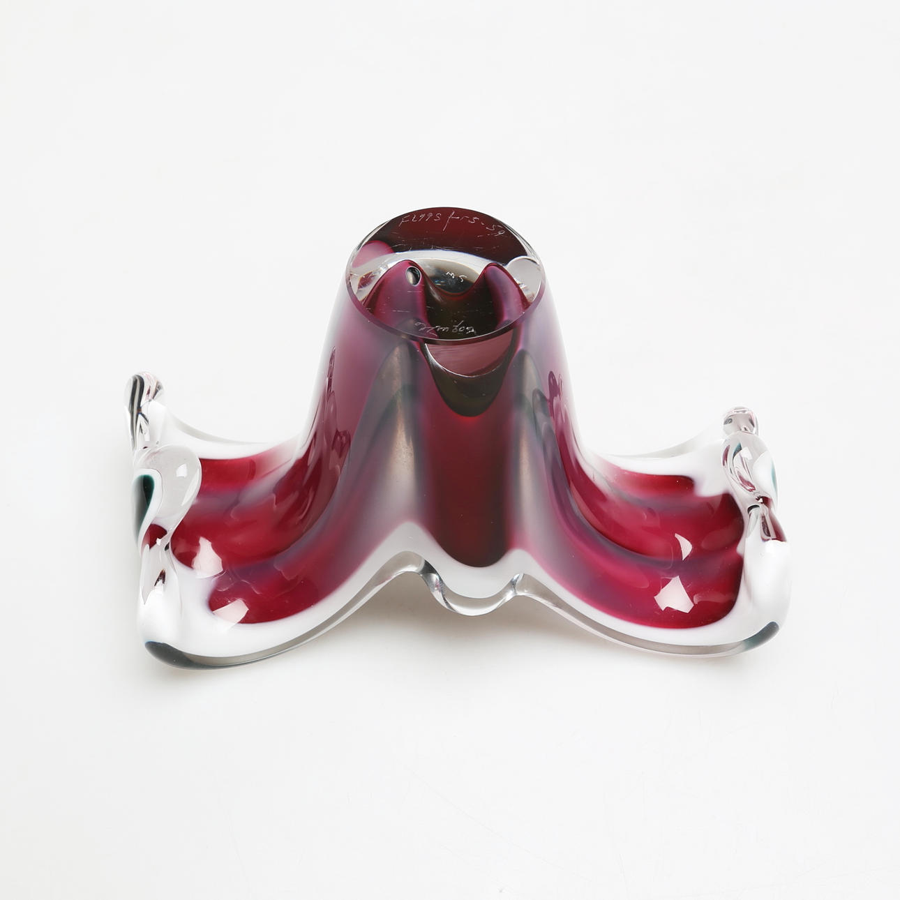 VAS, glas, Flygsfors, signerad, 1950-tal. Glas - Konstglas - Auctionet