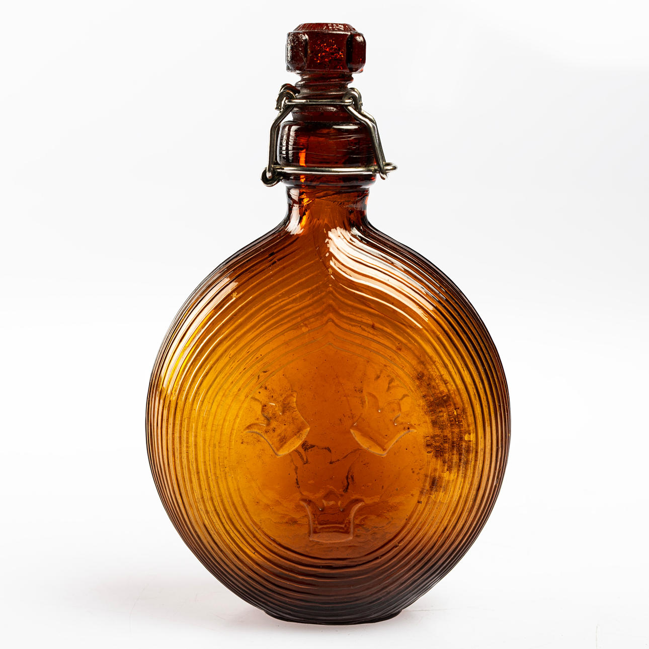MILITÄRFLASKA, glas, Tre kronor. Vapen & Militaria - Övrig militaria ...