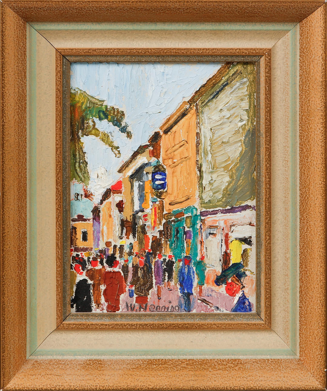 WILHELM HENNING. Göteborgsmotiv, olja på pannå, signerad. Konst ...