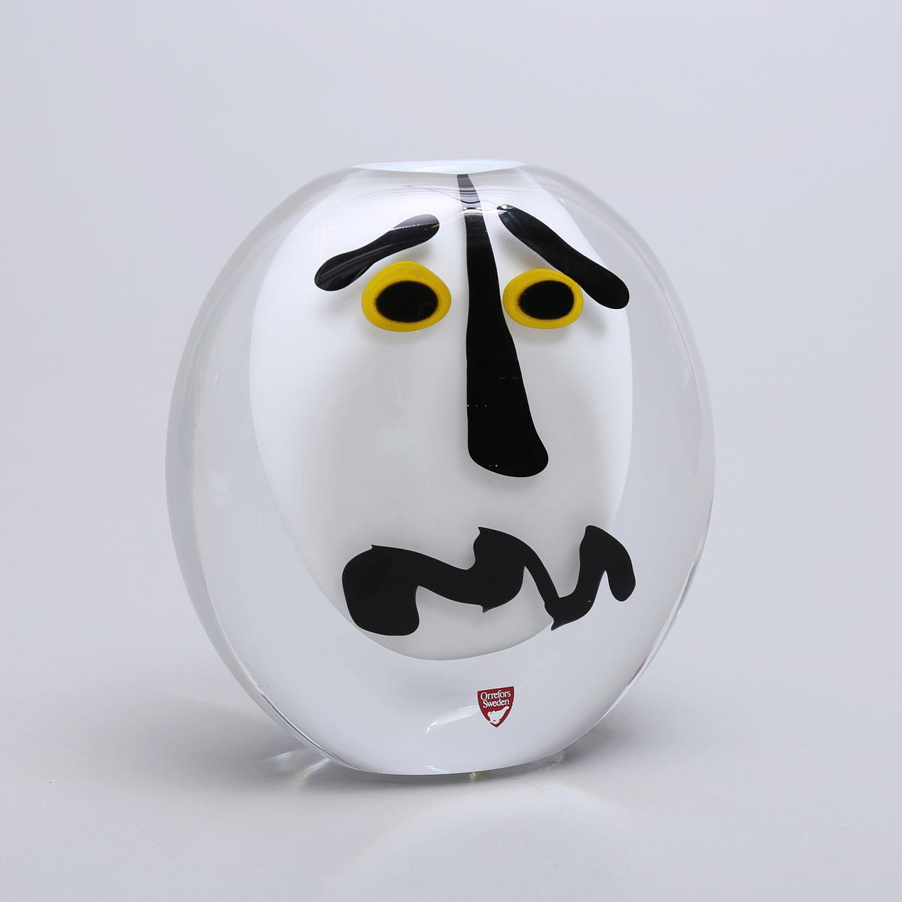 ANNE NILSSON. Vas, glas, "Smiley face", Orrefors. Glas - Konstglas ...