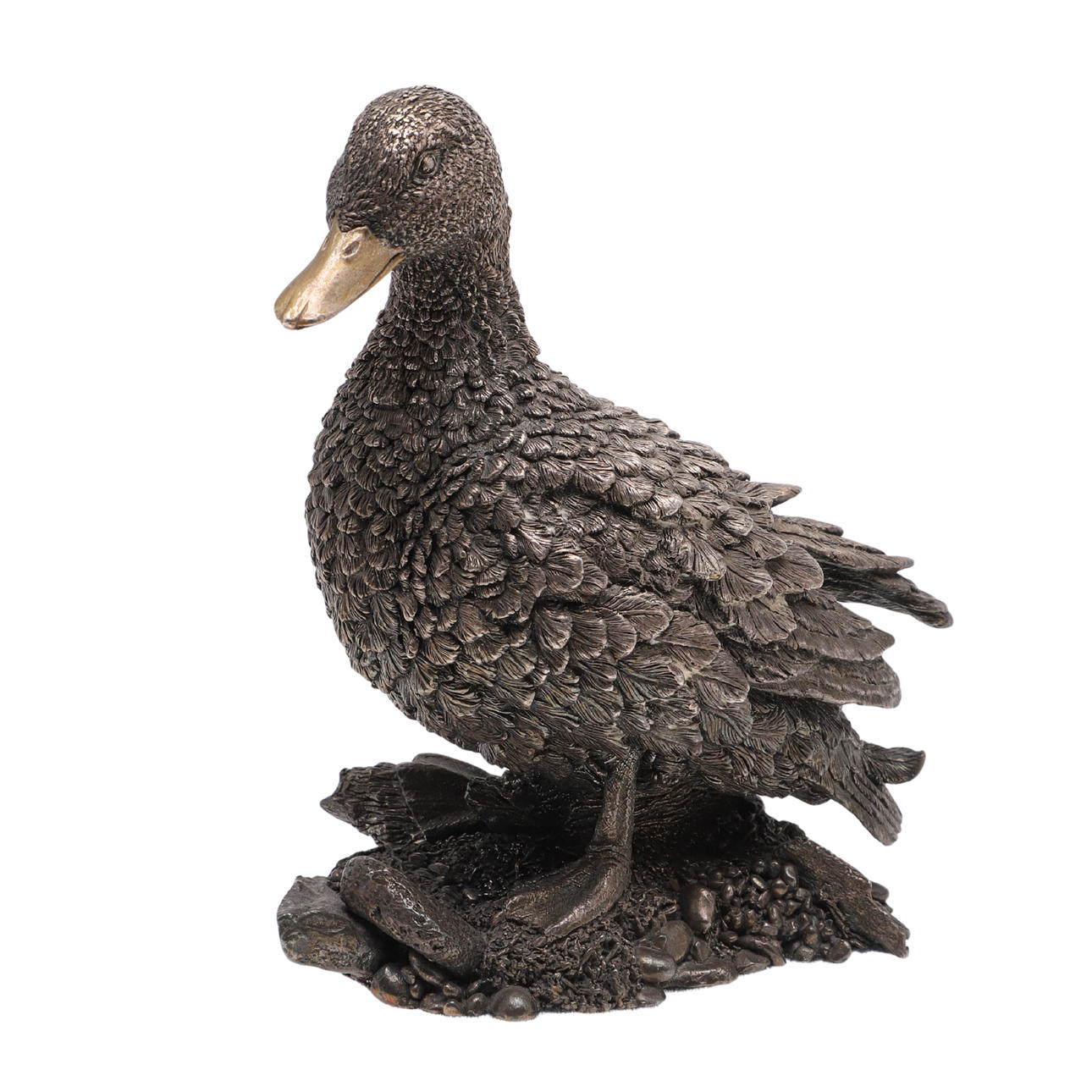EN MODERN FYLLD SILVERFIGUR AV EN ANKA. Silver & Metall - Silver ...