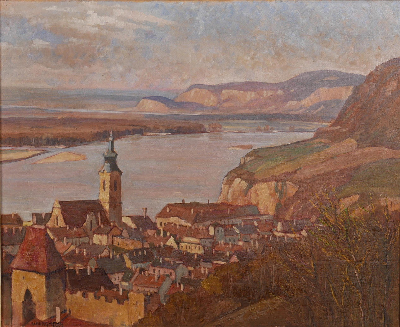 WALTER BERGMANN. Olja på duk, signerad W. Bergmann 1923. Konst - Måleri ...