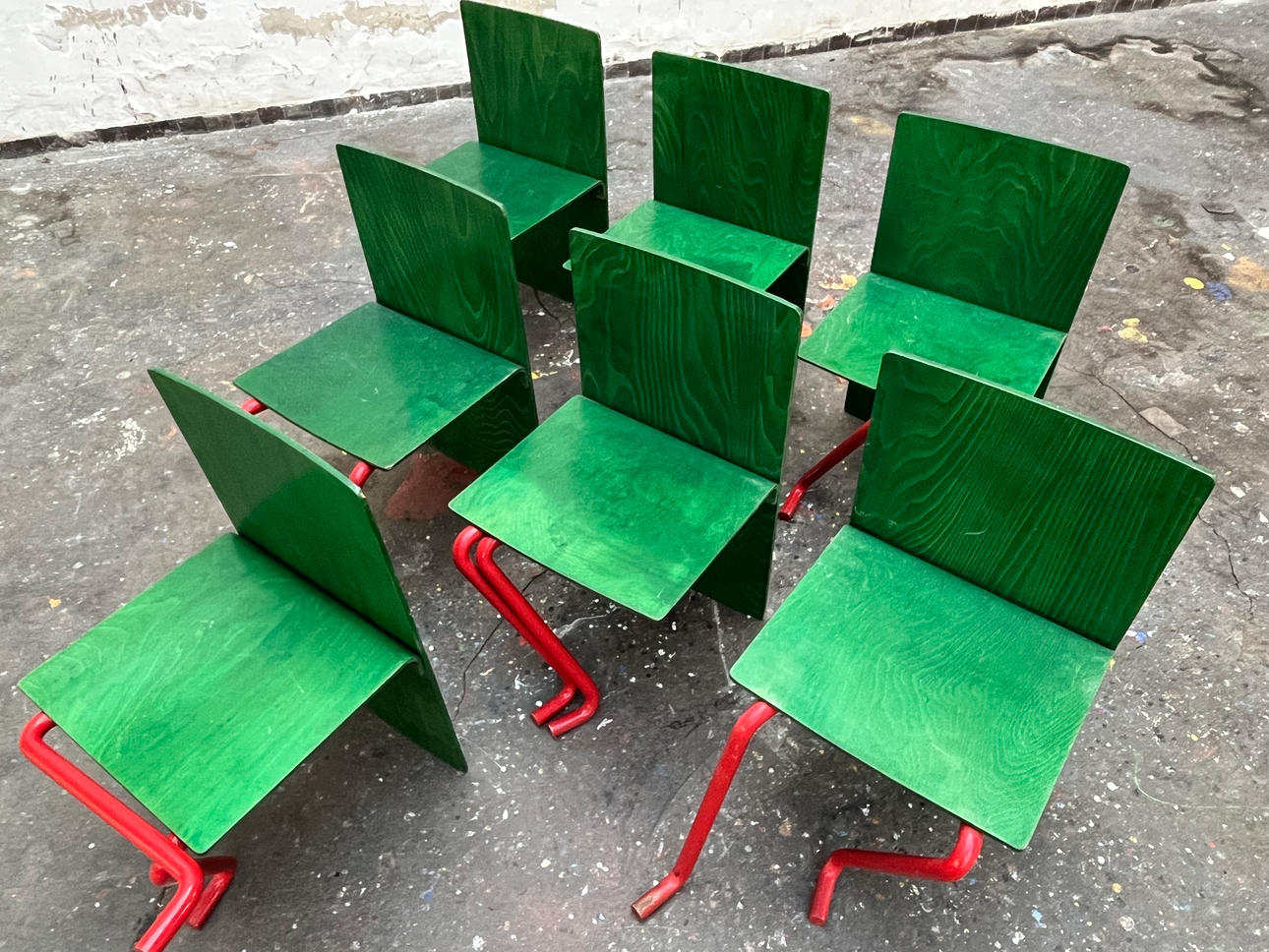 WALTER GERTH. Strässle, 7 x olika stolar modell Joke (6-340). Möbler ...