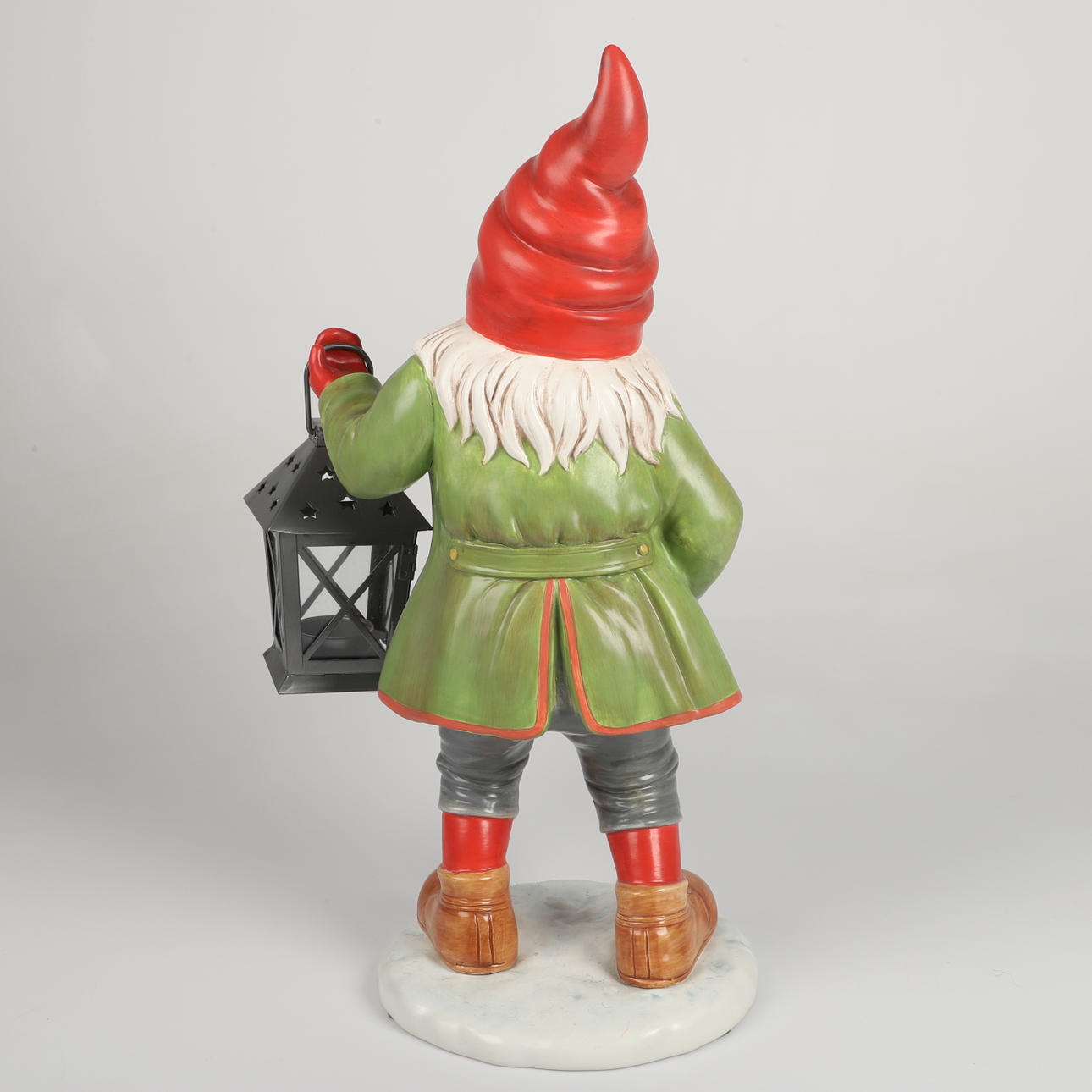 LARS CARLSSON. Figurin, tomte med lykta, keramik, Fyrklövern Classic ...