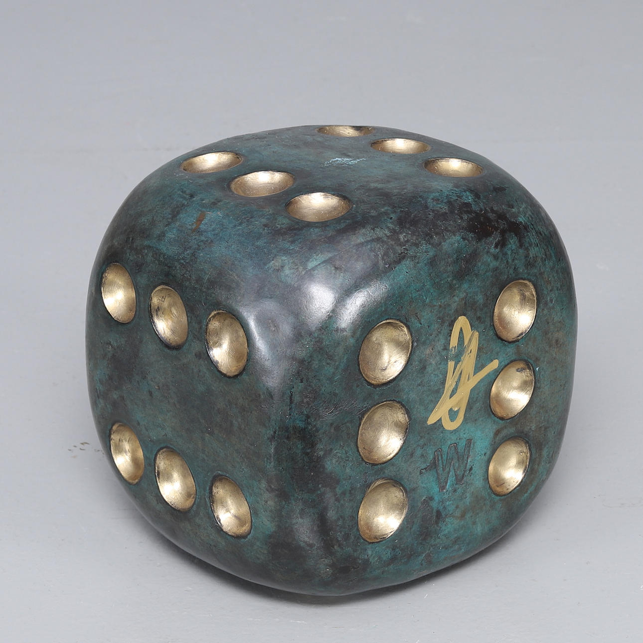 ANDREAS WARGENBRANT. "The winner takes it all", grönpatinerad brons, gjutarstämplad W ...