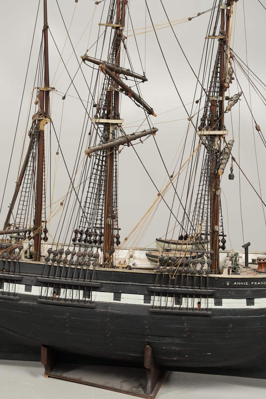 LARGE MODEL THREE MAST SHIP - 'ANNIE FRANCES'. Miscellaneous ...