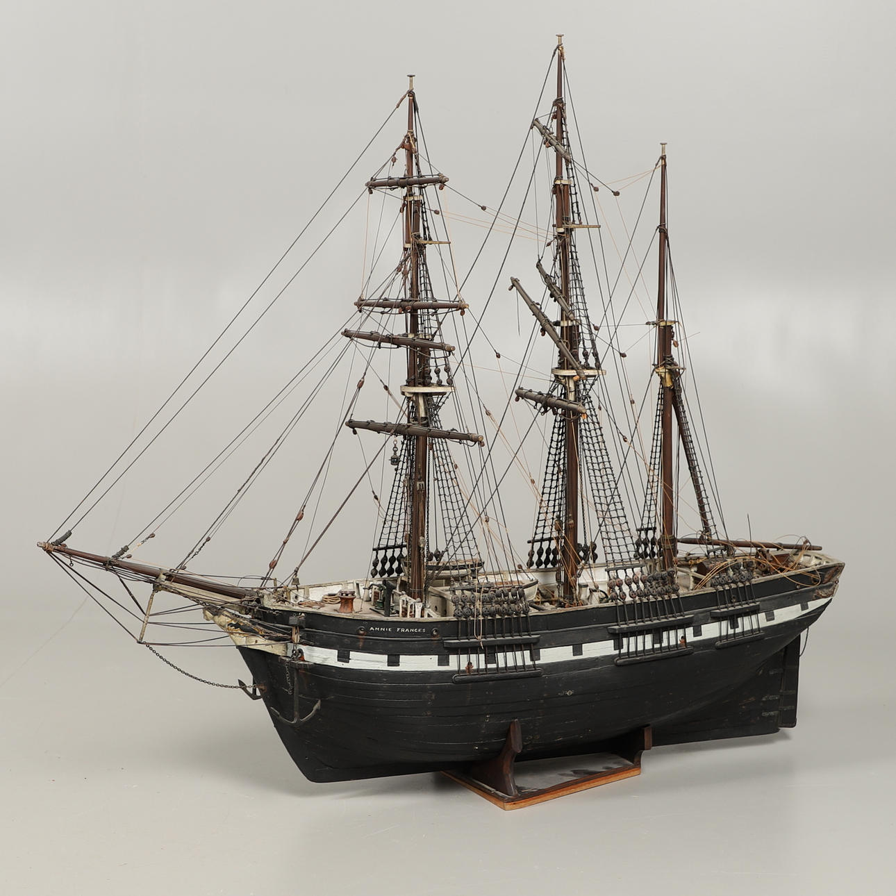 LARGE MODEL THREE MAST SHIP - 'ANNIE FRANCES'. Miscellaneous ...