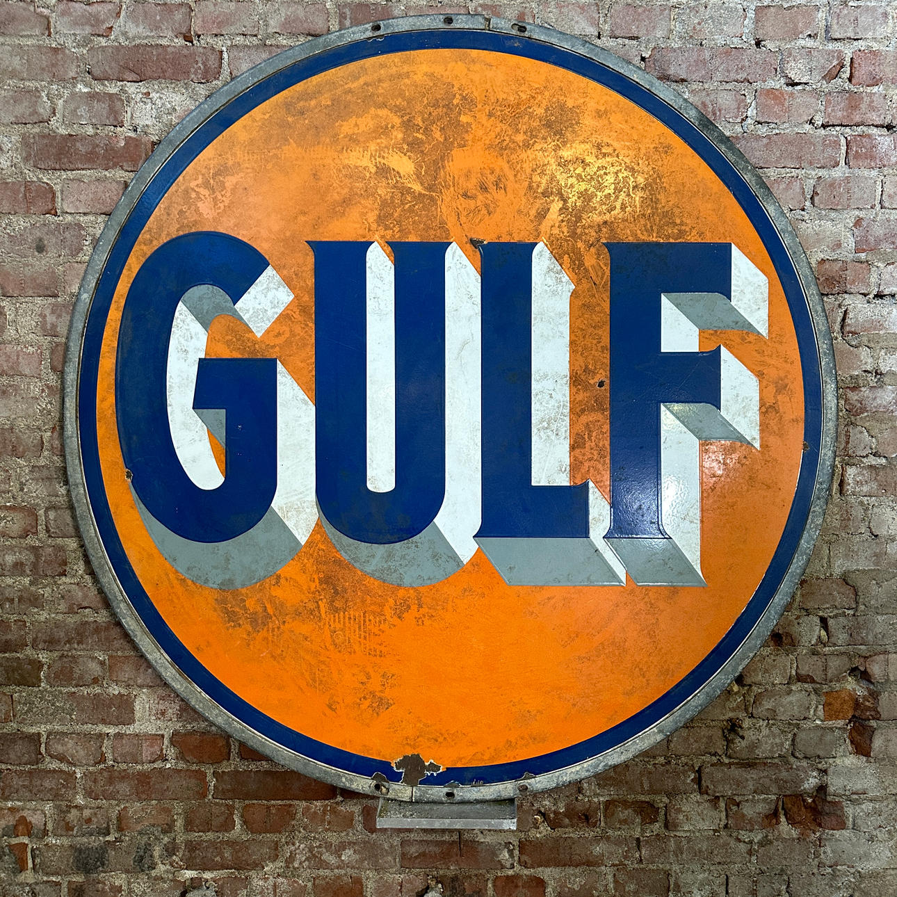 GULF, large enamel sign, 1940s. Vehicles, Boats & Parts - Automobilia ...