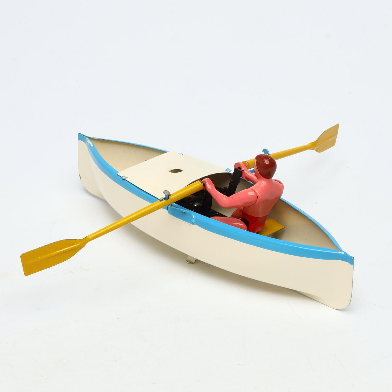 SOVIET rowing boat, man as rudder, clockwork, original carton. Toys ...