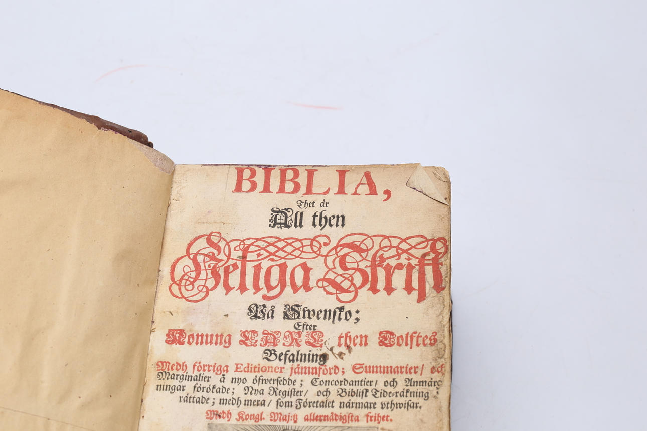 BIBEL, Karl XII, 1700-tal. Böcker, Kartor & Handskrifter - Böcker ...