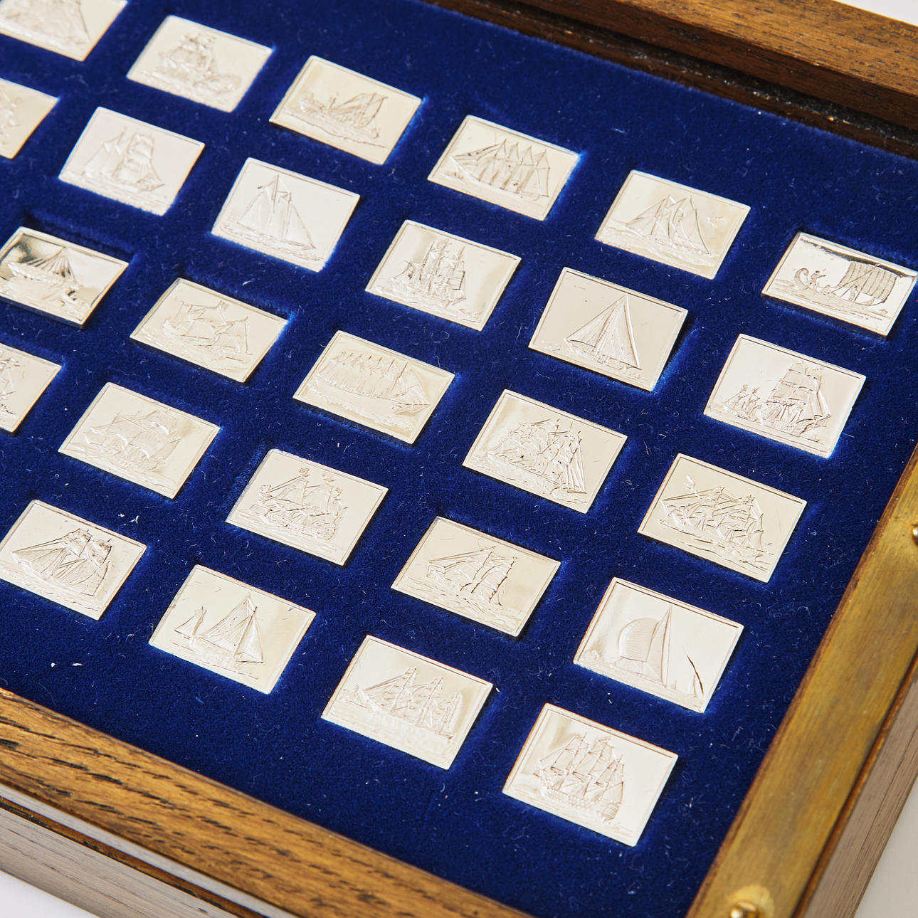 COLLECTION OF MINATURES, depicting ships, silver, marked "The Great ...