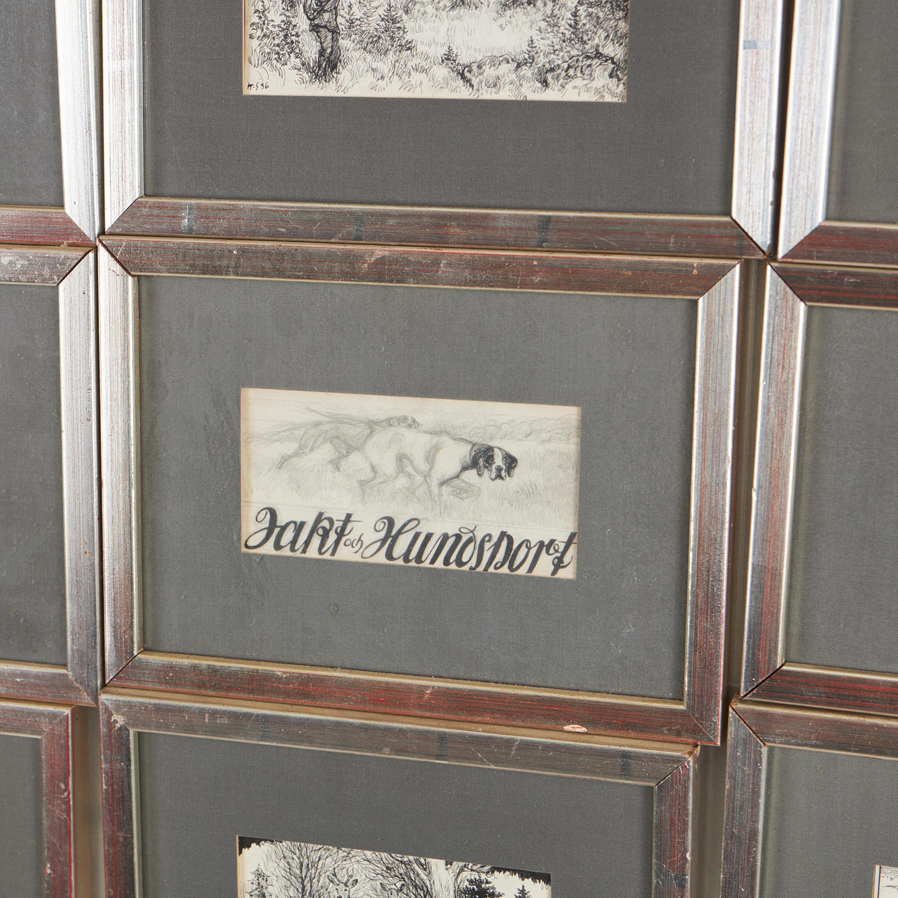 KNUT STANGENBERG (1871-1955). Illustrationer, 12 st, tusch på papper ...