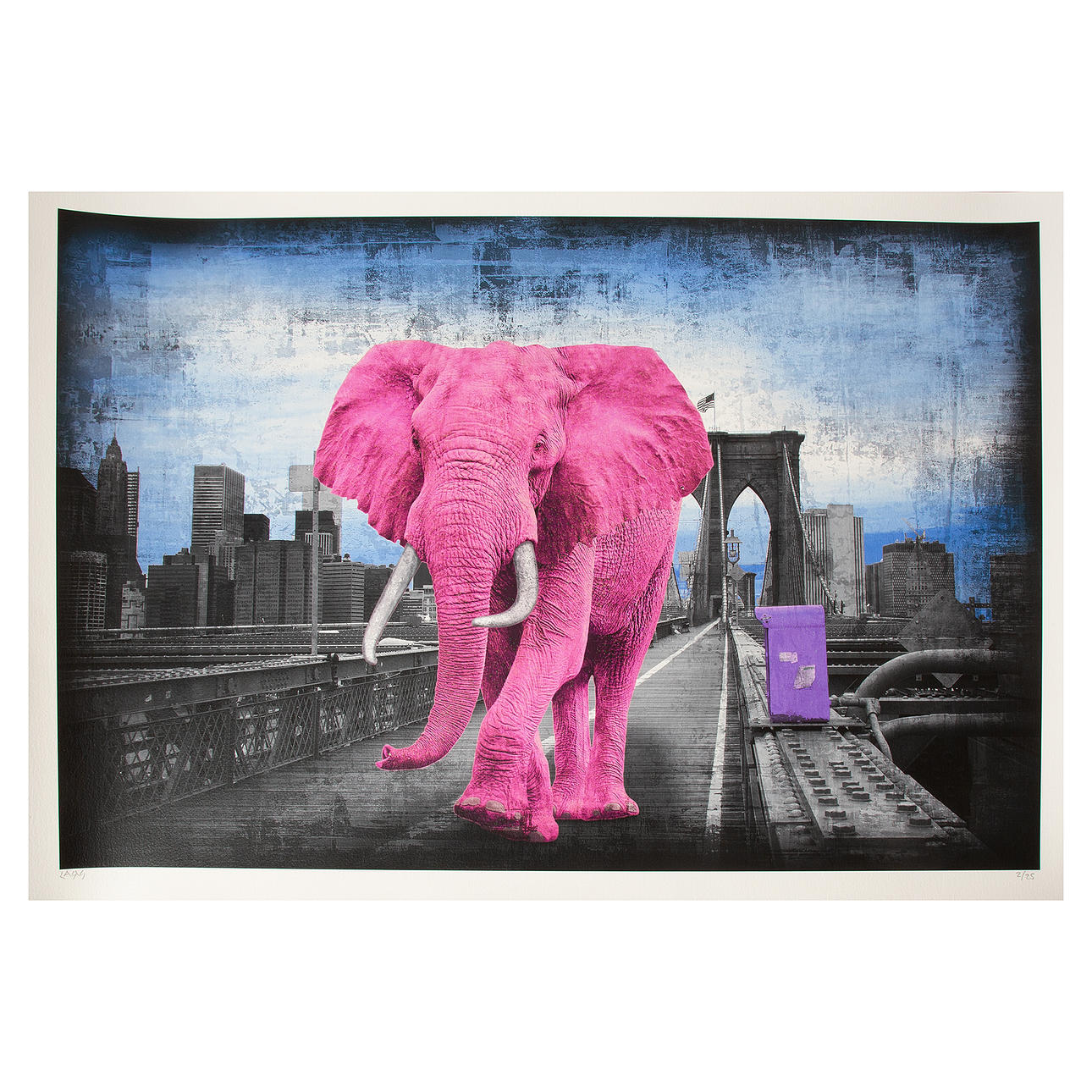 LARS TUNEBO. Färggiclée, "Tripping against Covid", signerad, nr 2/25 ...