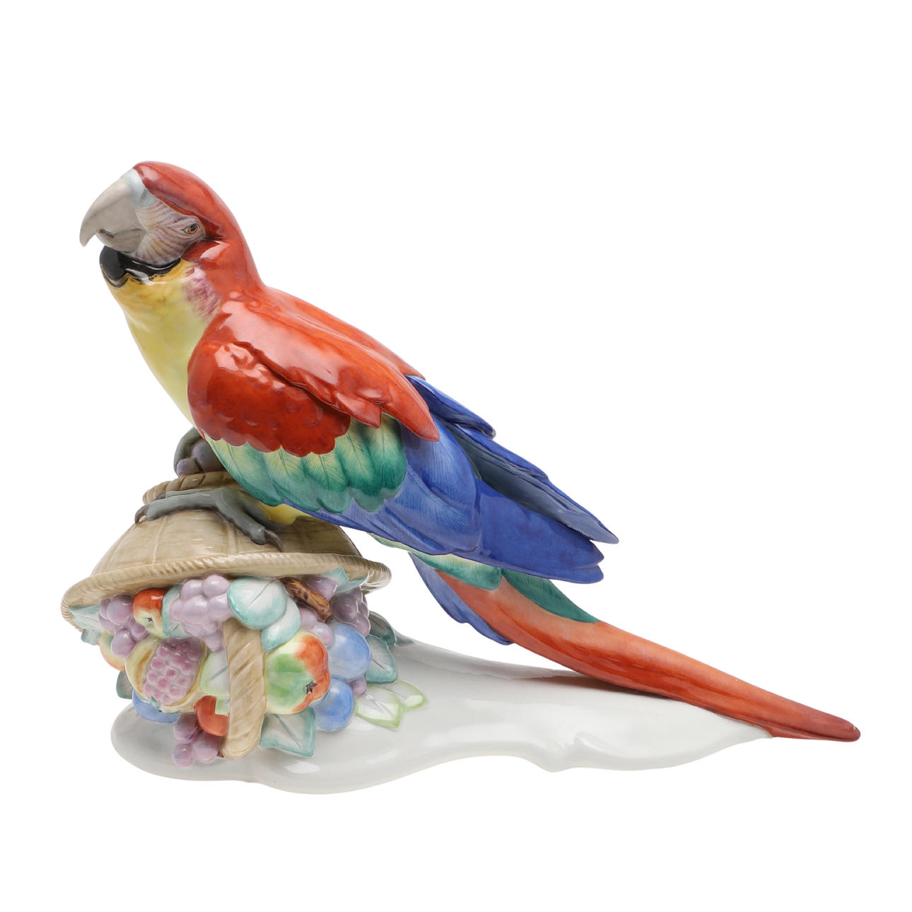 SCHWARZBURGER WERKSTATTEN - LARGE GERMAN PORCELAIN PARROT, WILLHELM ...