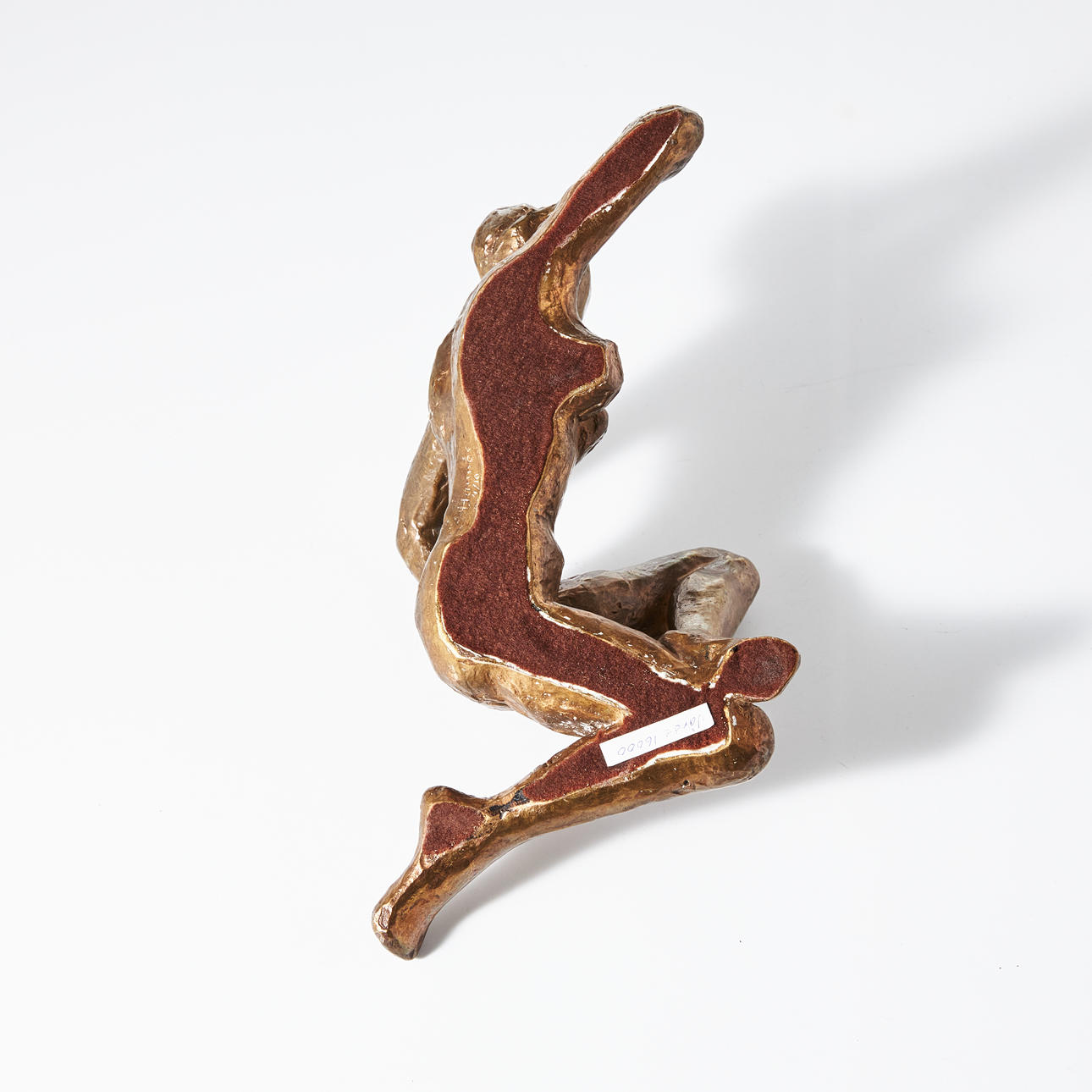 RUNE HANNÄS (1916-2020). Liggande modell, "Eva", brons, gjutarstämpel ...