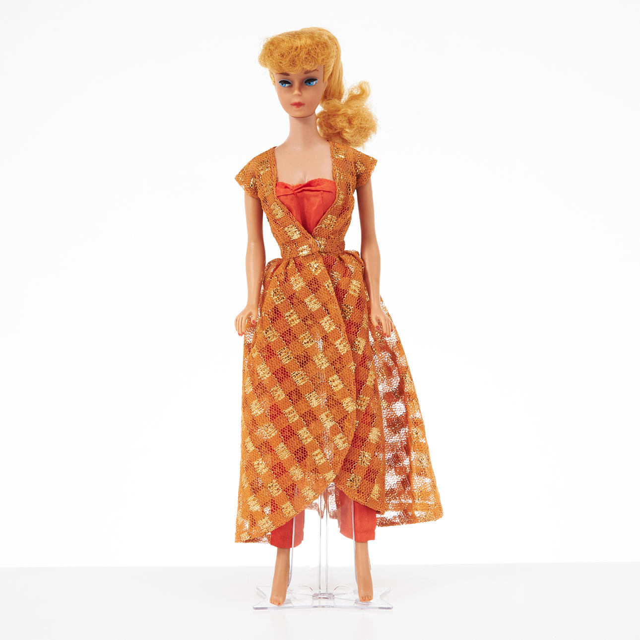 BARBIE, Blonde Curly Ponytail Dressed Doll, Midge T. M. © 1962 Barbie ...