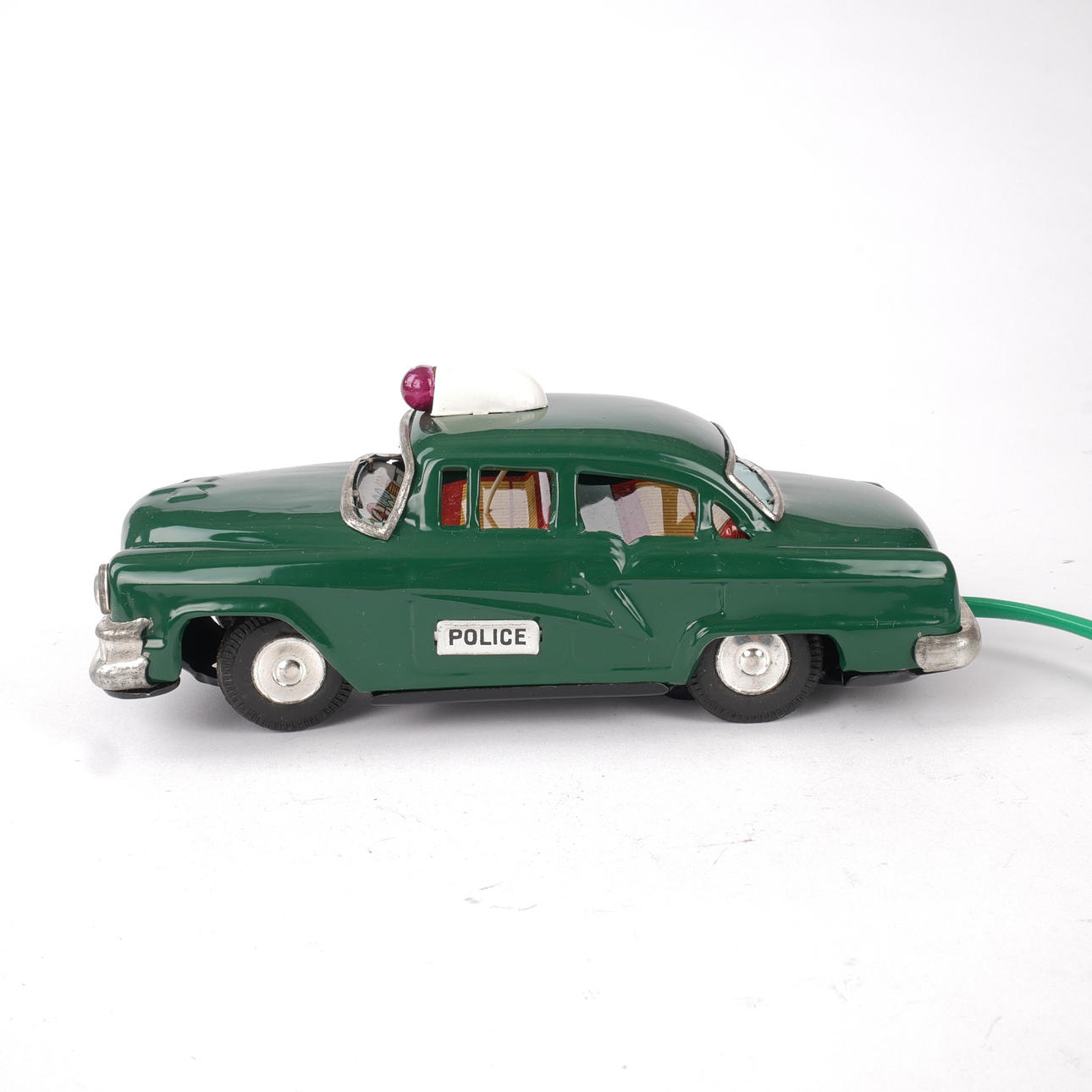 LINEMAR, "Police Car", plåt, trådstyrd, originalkartong, Japan, 1950/60 ...